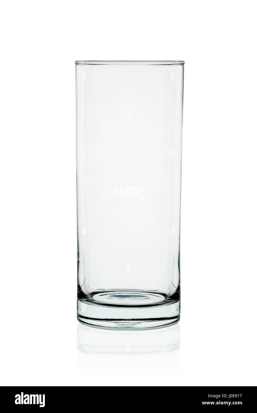 Empty glass isolated on the white background Stock Photo - Alamy