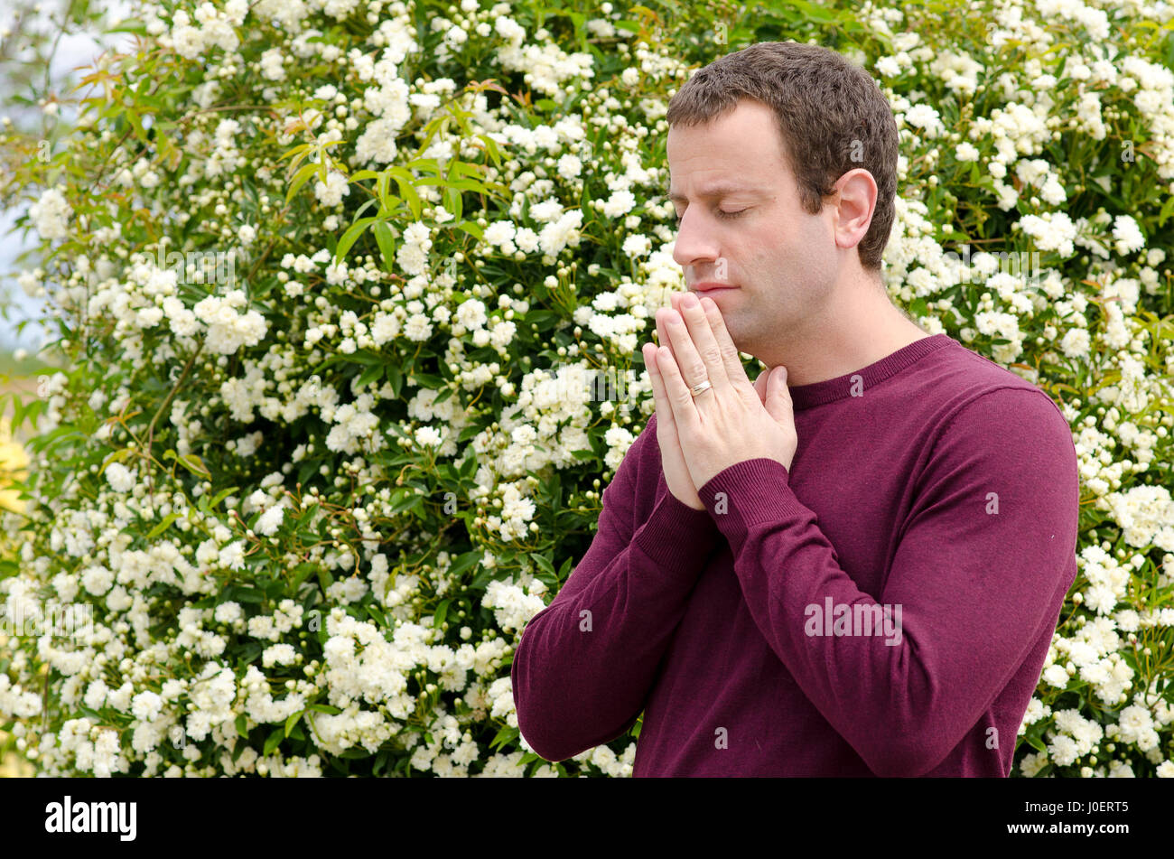 Praying hands side view on hi-res stock photography and images - Alamy
