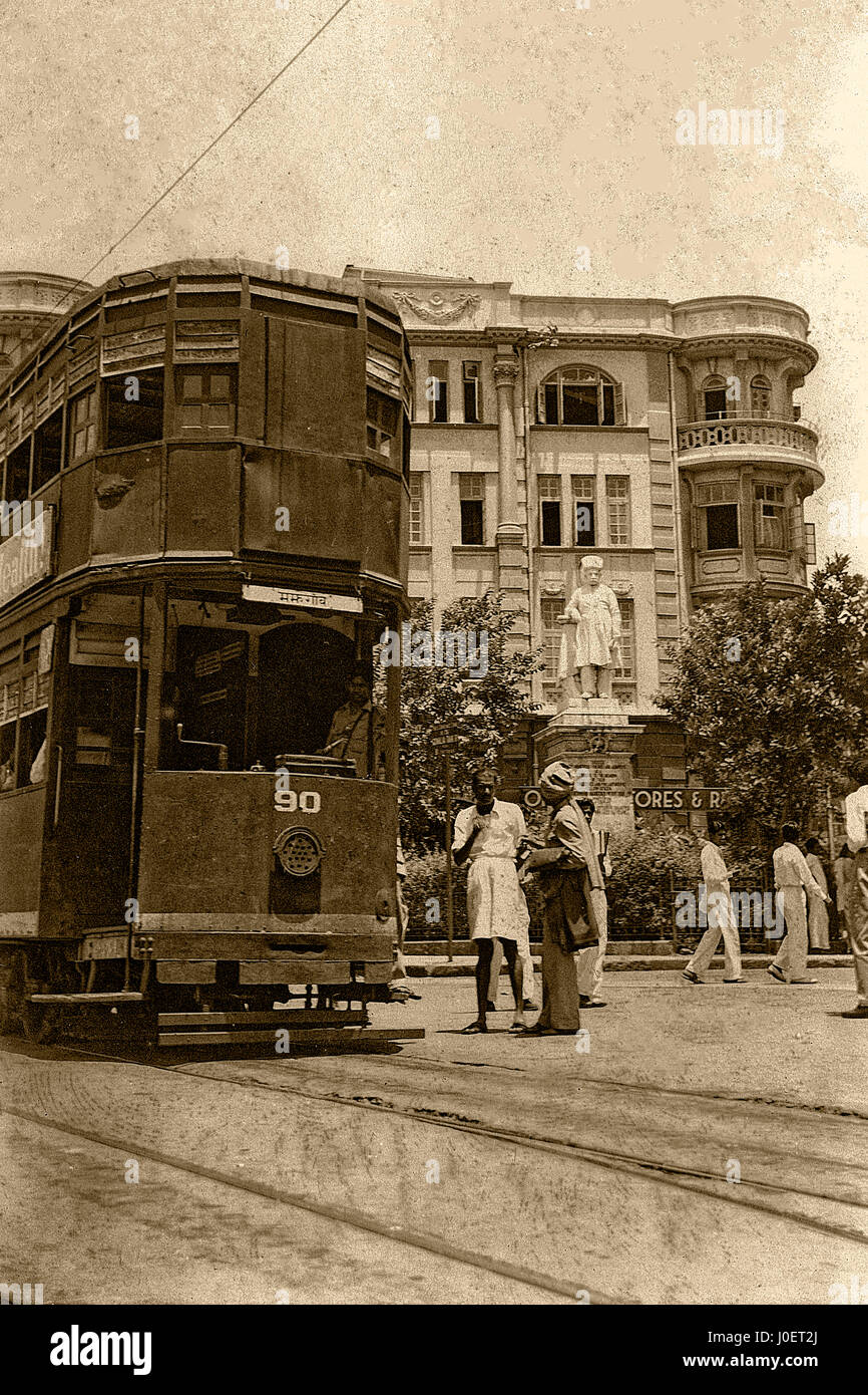 Vintage 1900s photo gowalia tank tram, mumbai, maharashtra, india, asia ...