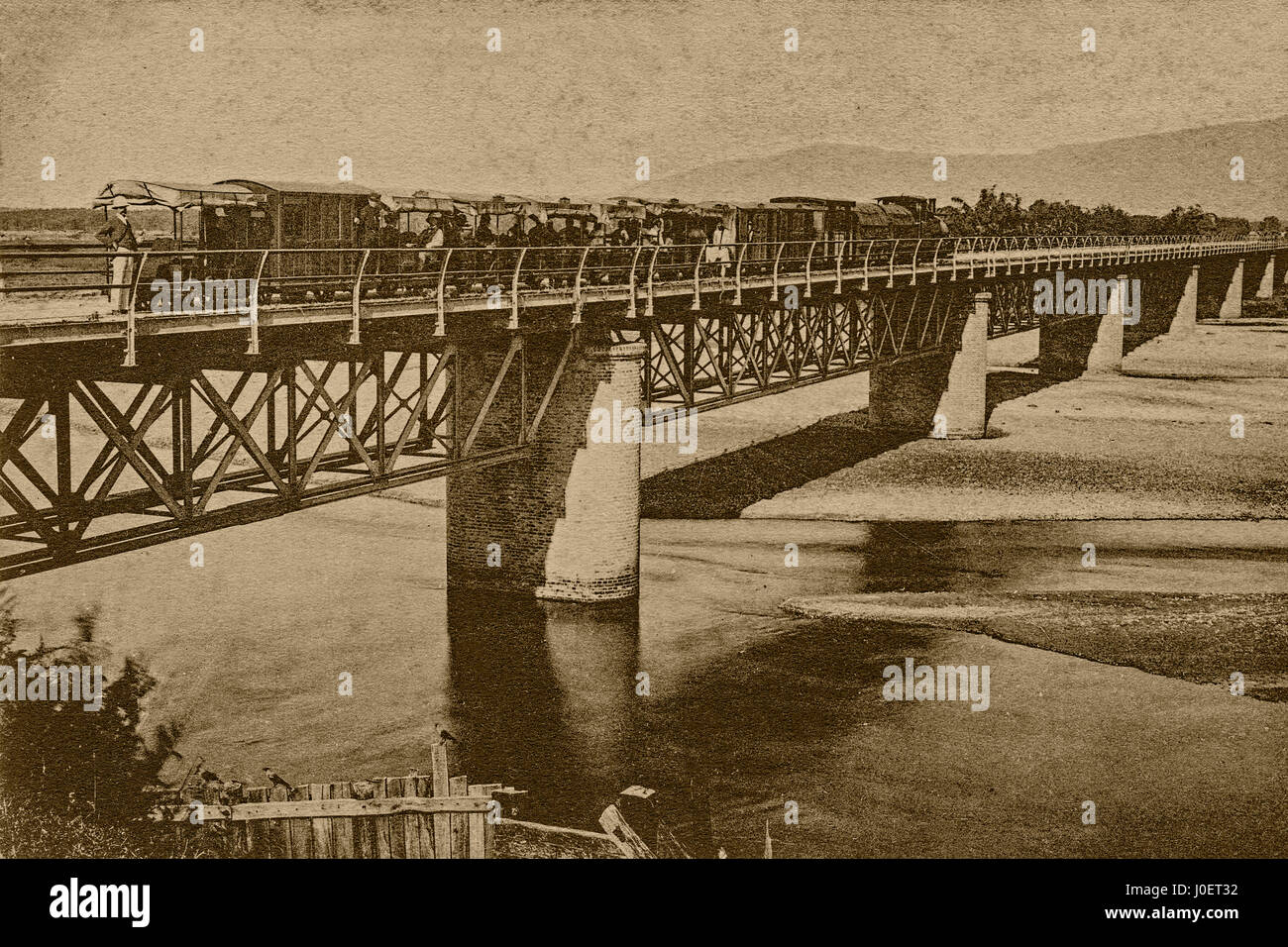 Vintage 1900s photo of bridge, siliguri, darjeeling, west bengal, india ...