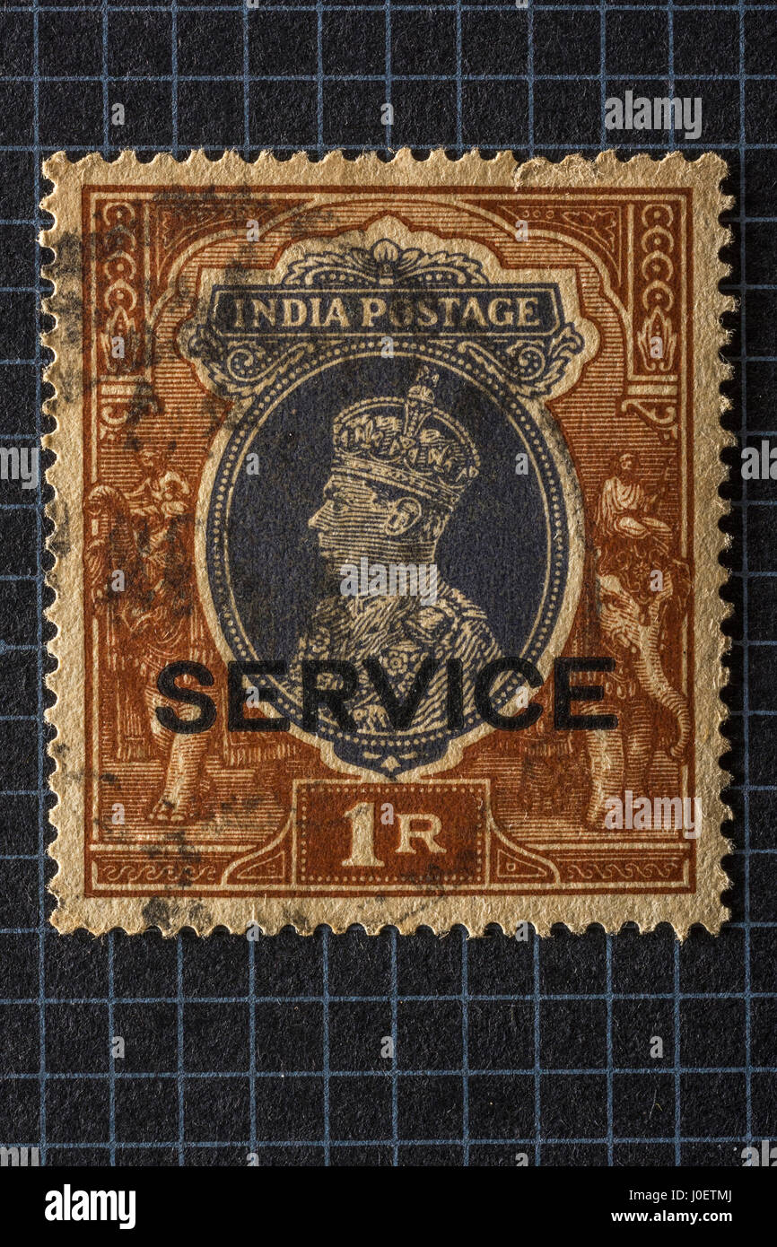 Postage service 1r stamp hi-res stock photography and images - Alamy