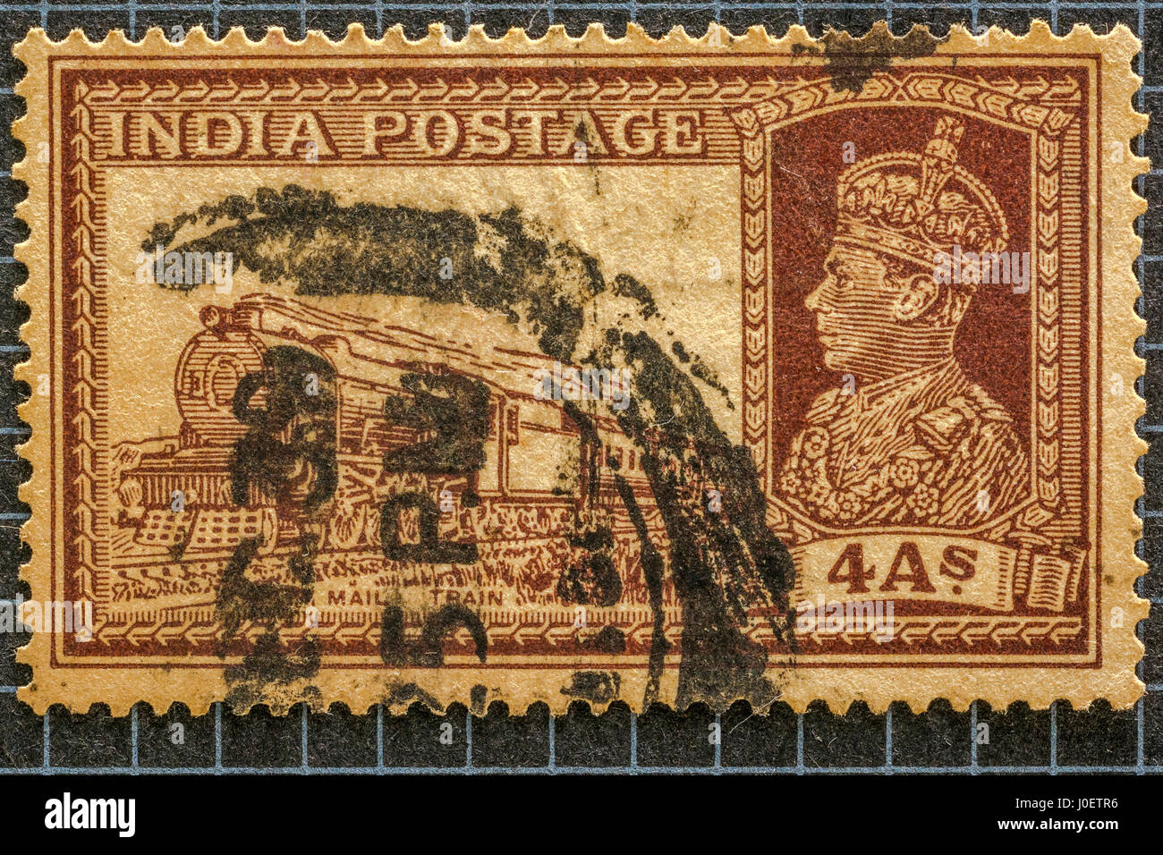 Indian postage stamp train hi-res stock photography and images - Alamy