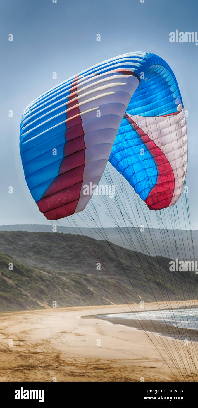 kite surfing colors in the sky background Stock Photo - Alamy