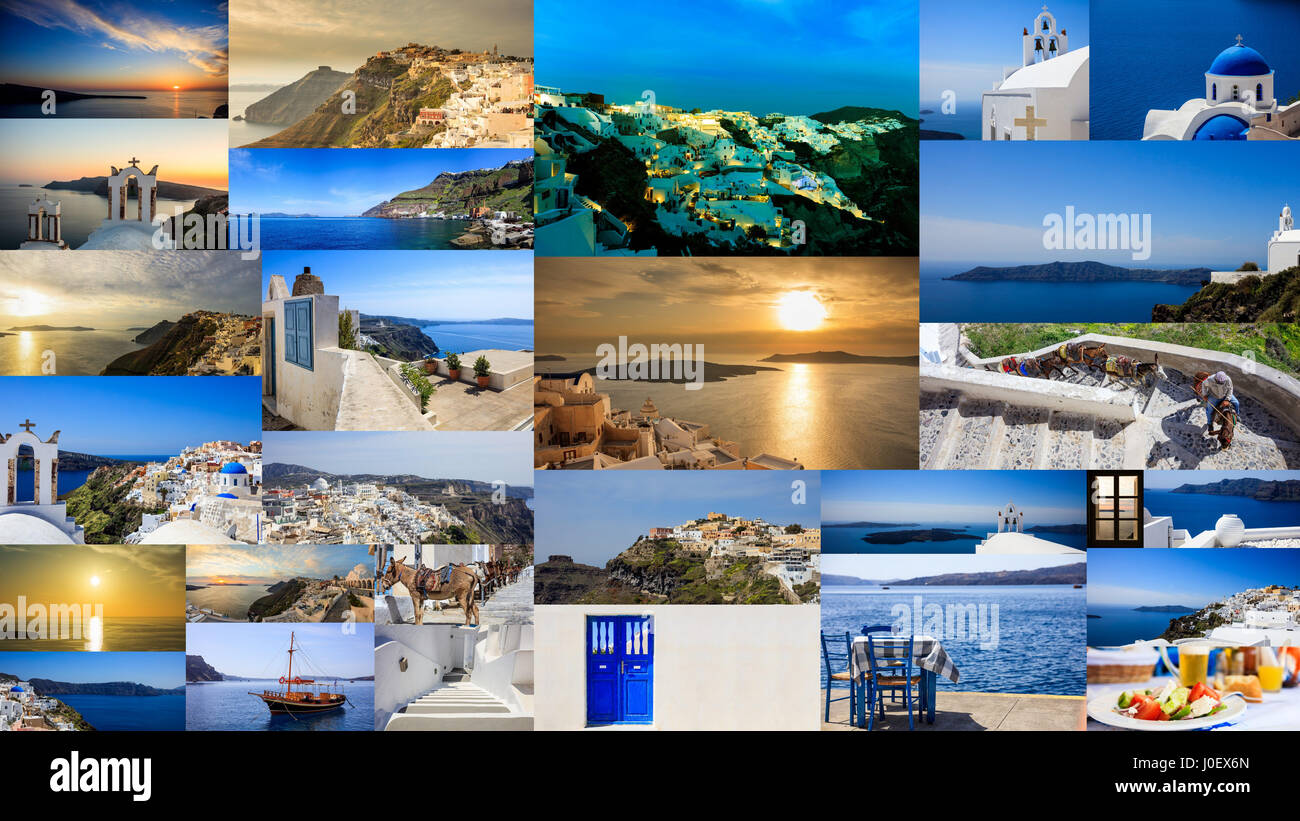 Greece collage hi-res stock photography and images - Alamy