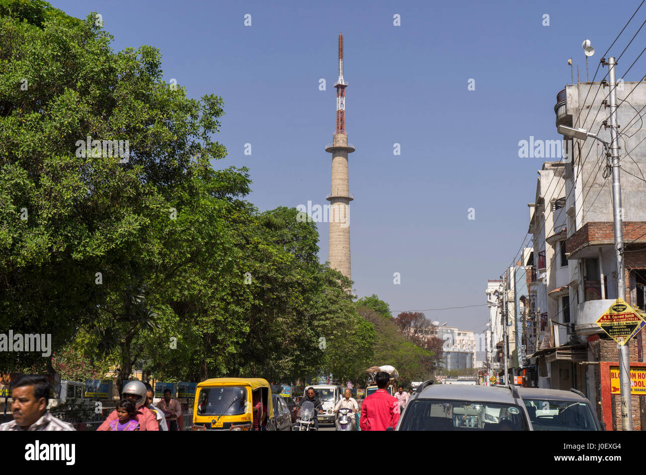 Network tower, varanasi, uttar pradesh, india, asia Stock Photo - Alamy