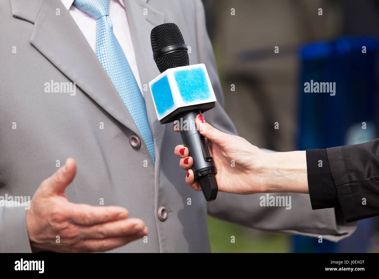 Talking public speaking interview hi-res stock photography and images ...