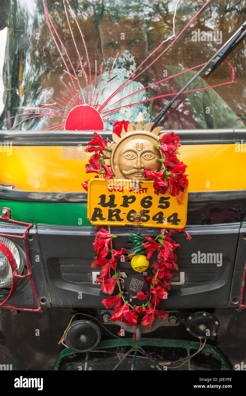 Front of auto rickshaw, varanasi, uttar pradesh, india, asia Stock ...