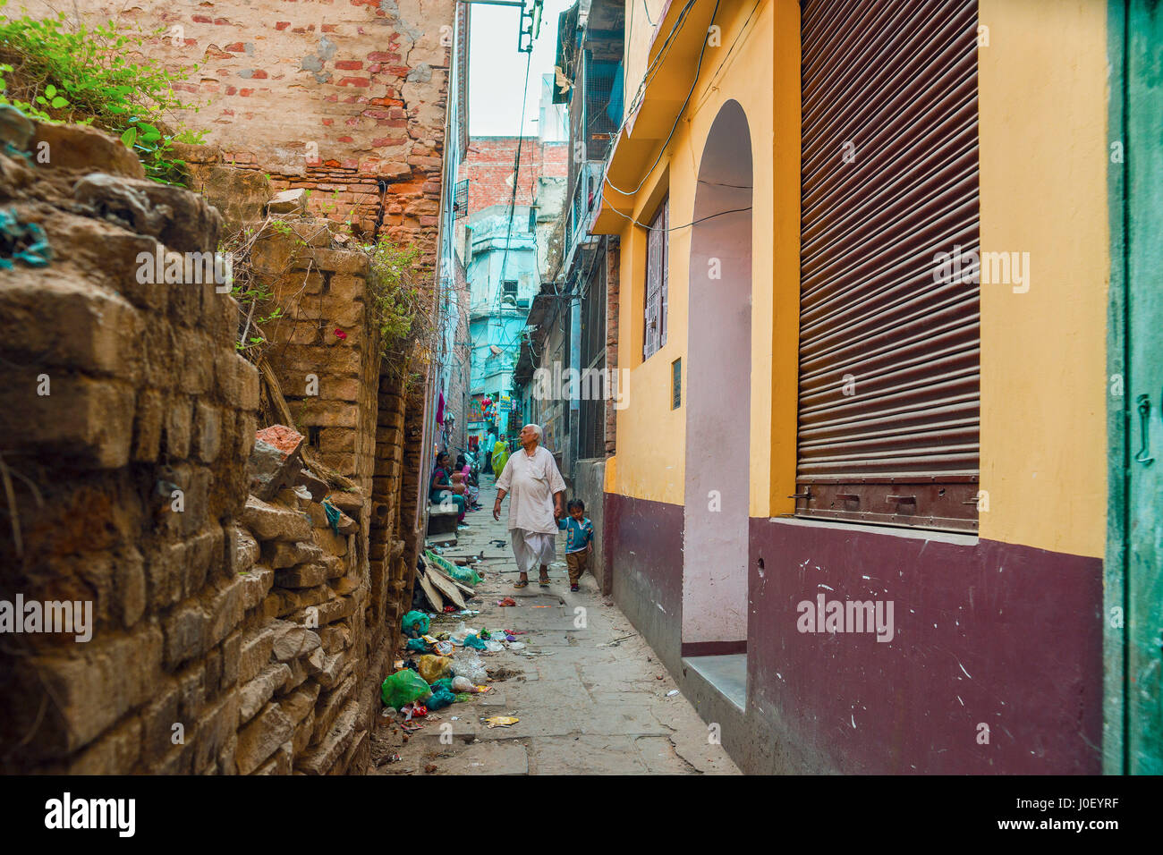 Old man in house varanasi hi-res stock photography and images - Alamy