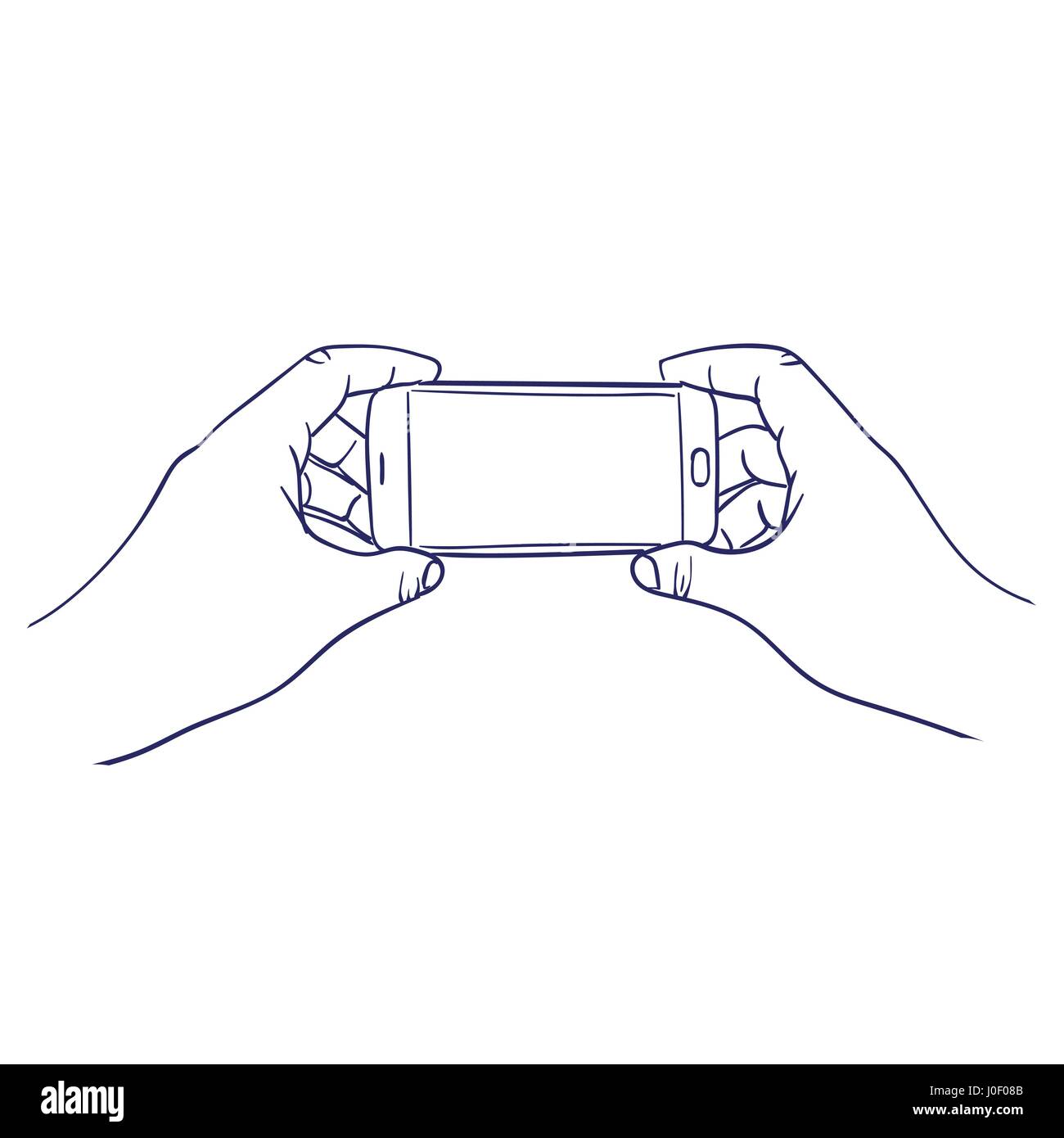 Woman taking picture on camera phone Cut Out Stock Images & Pictures ...