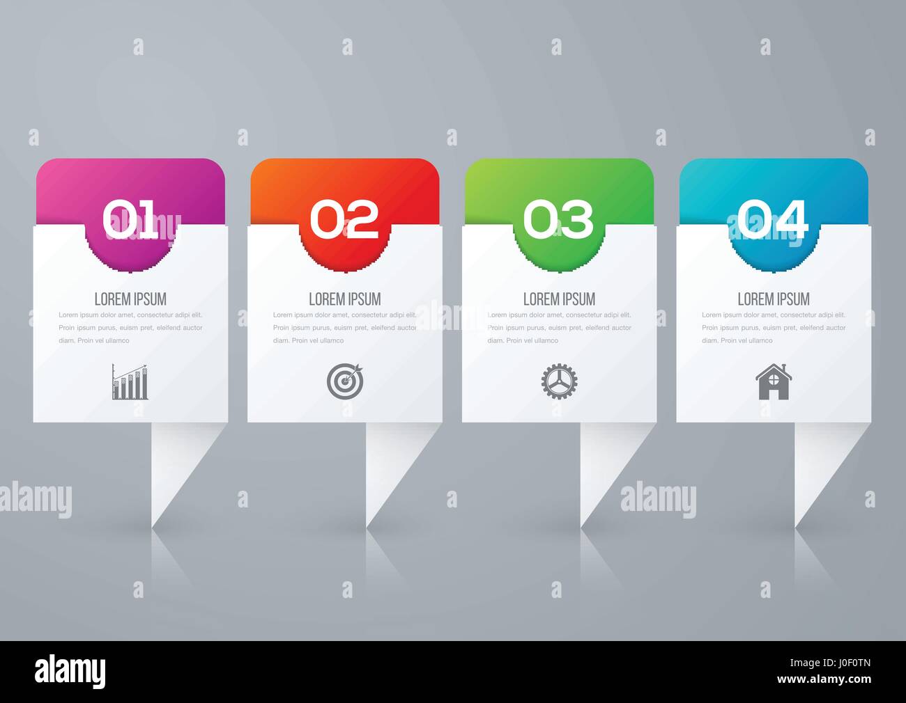 Infographics template four options with square Stock Vector Image & Art ...