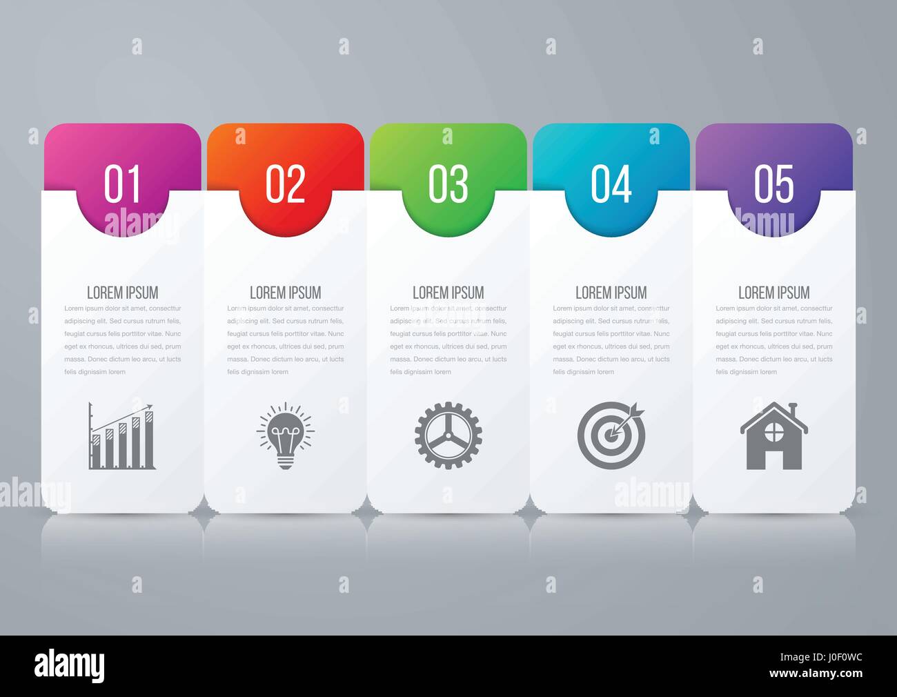 Modern infographic five options Stock Vector Image & Art - Alamy