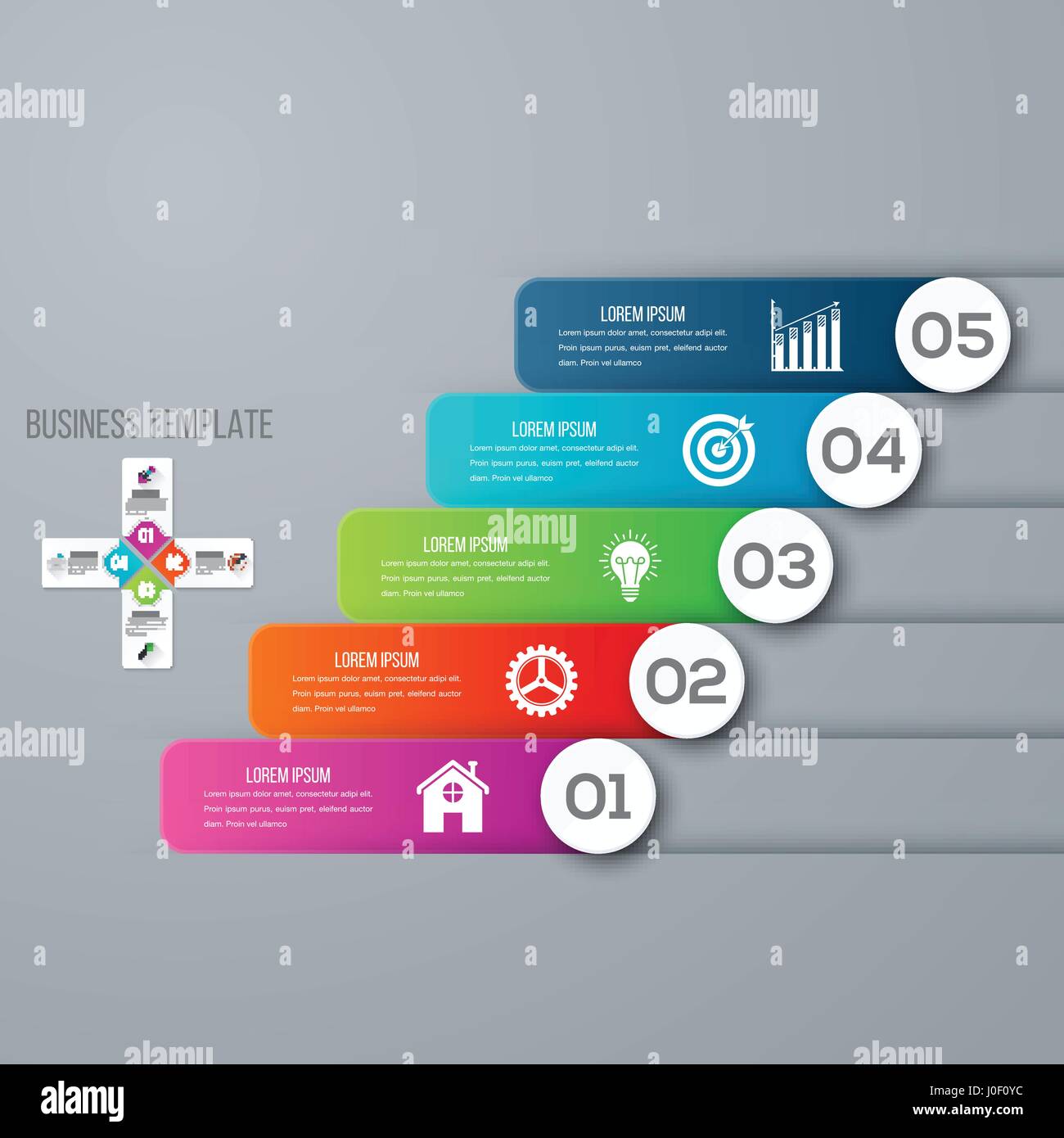 Modern infographic five options Stock Vector Image & Art - Alamy