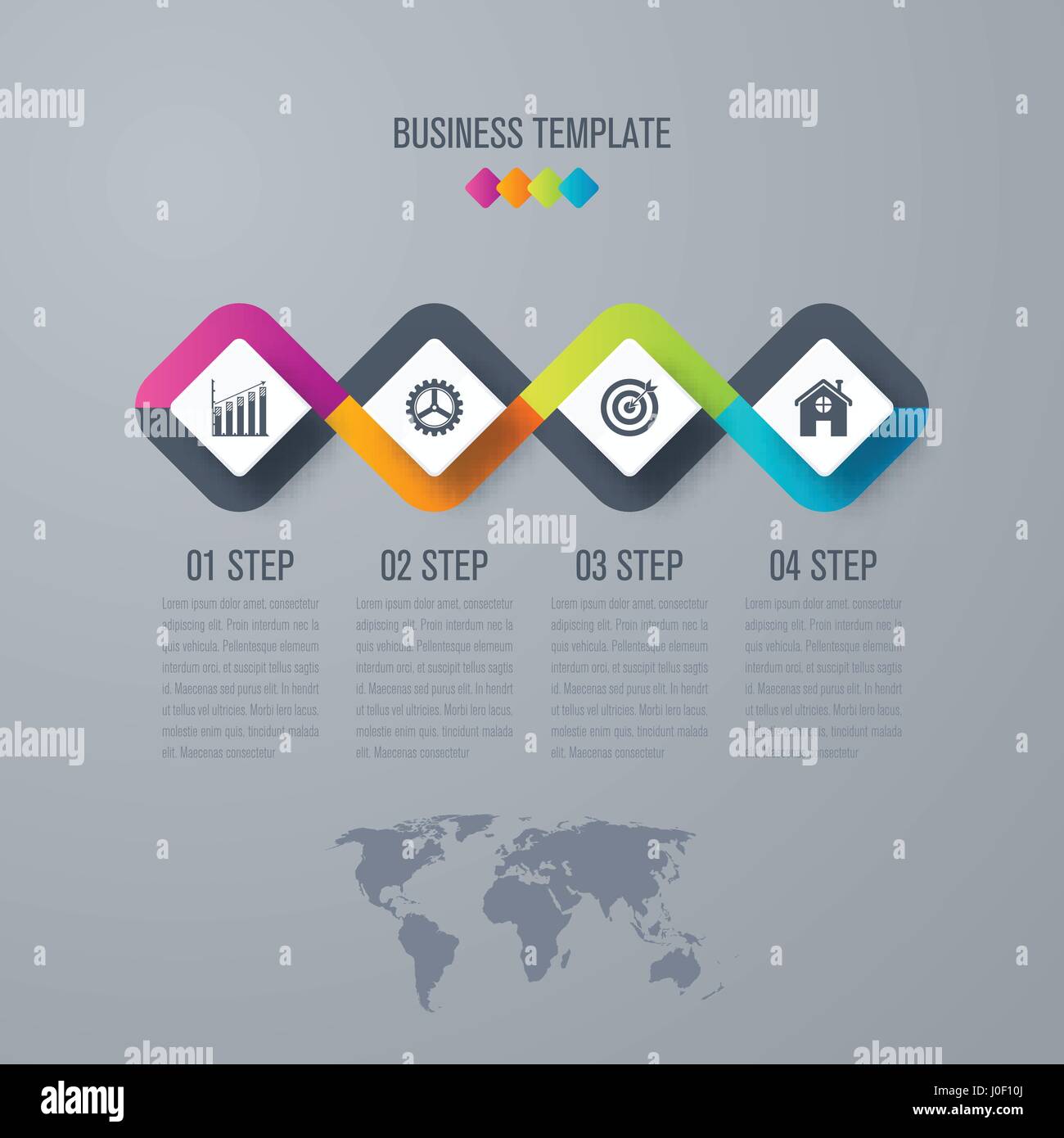 Infographics template four options with square Stock Vector Image & Art ...