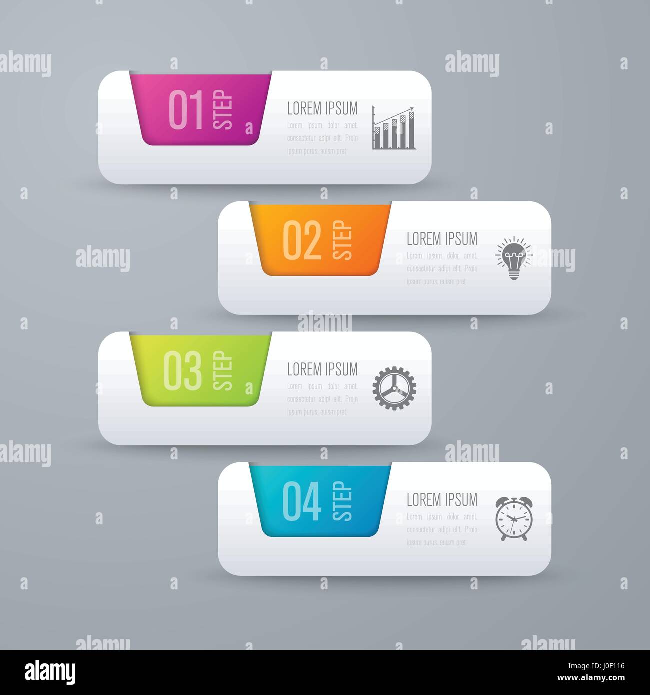 Infographics template four options with square Stock Vector Image & Art ...