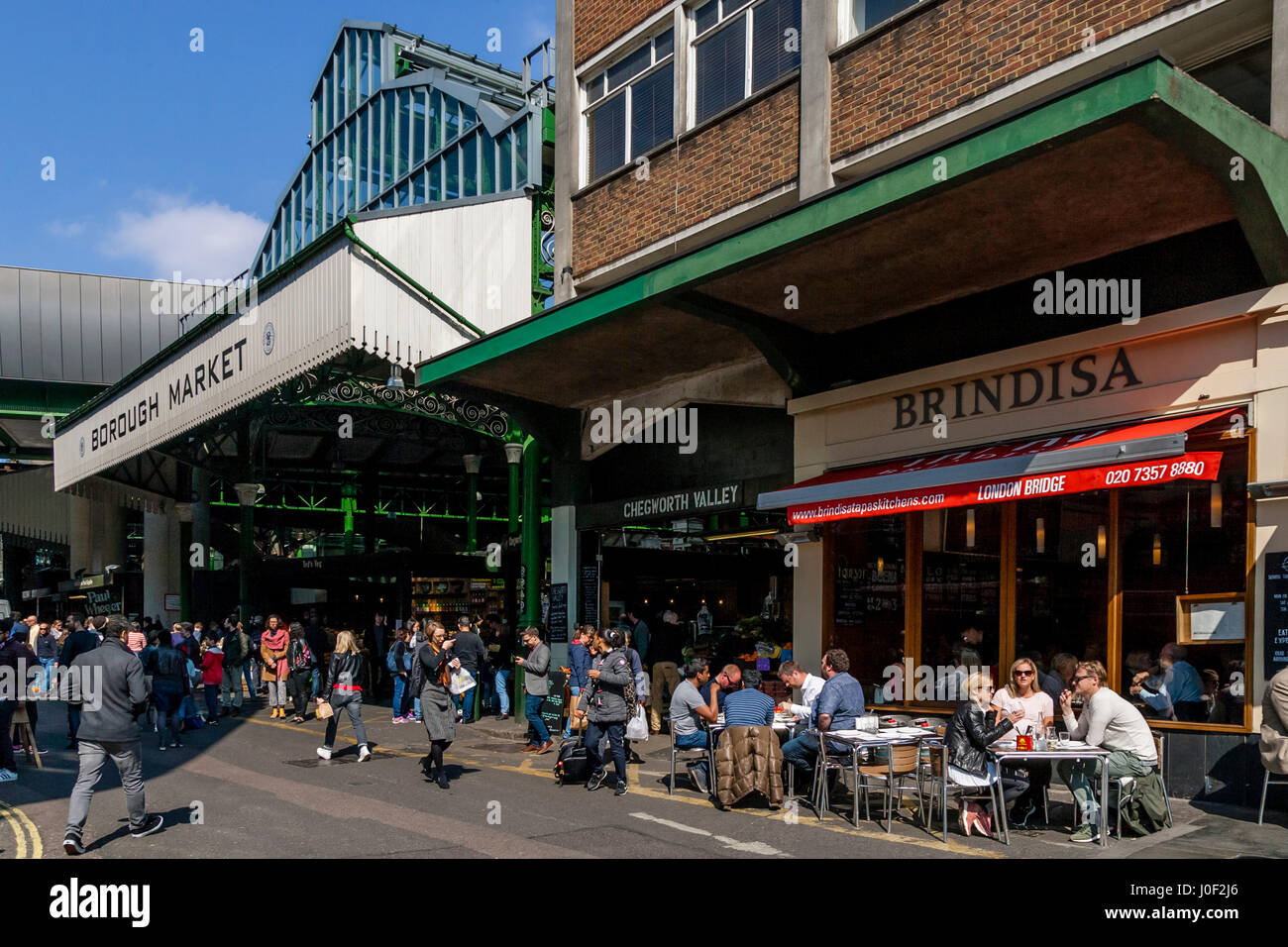 People Eating and Drinking Outside The Brindisa Spanish Tapas ...