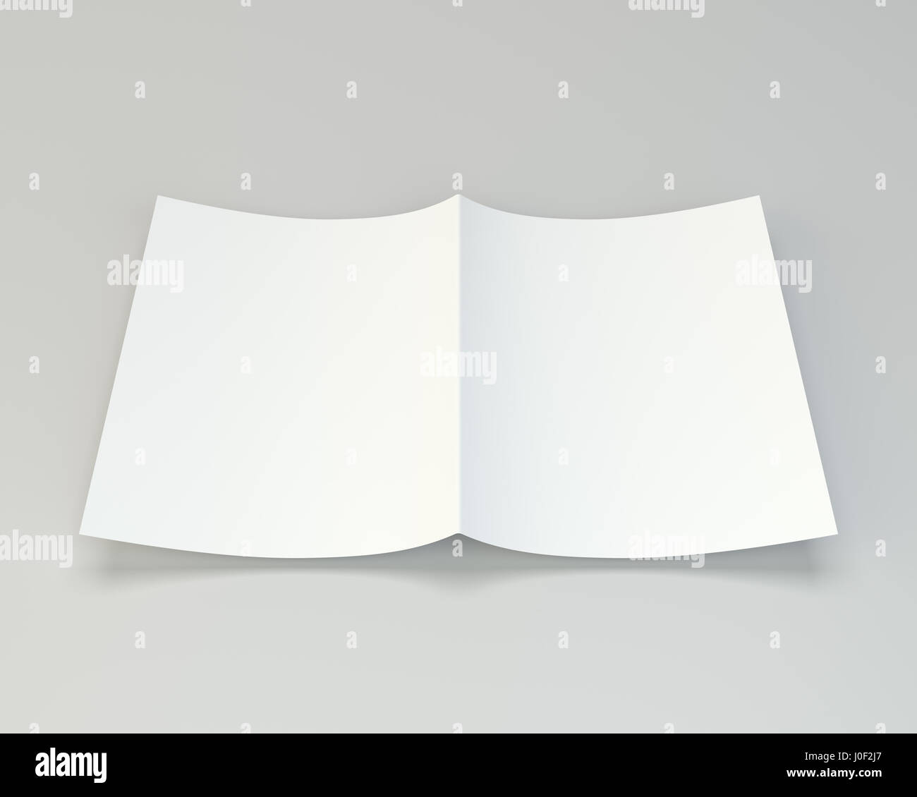 Crumpled folded A4 paper. 3d rendering on gray background Stock Photo ...
