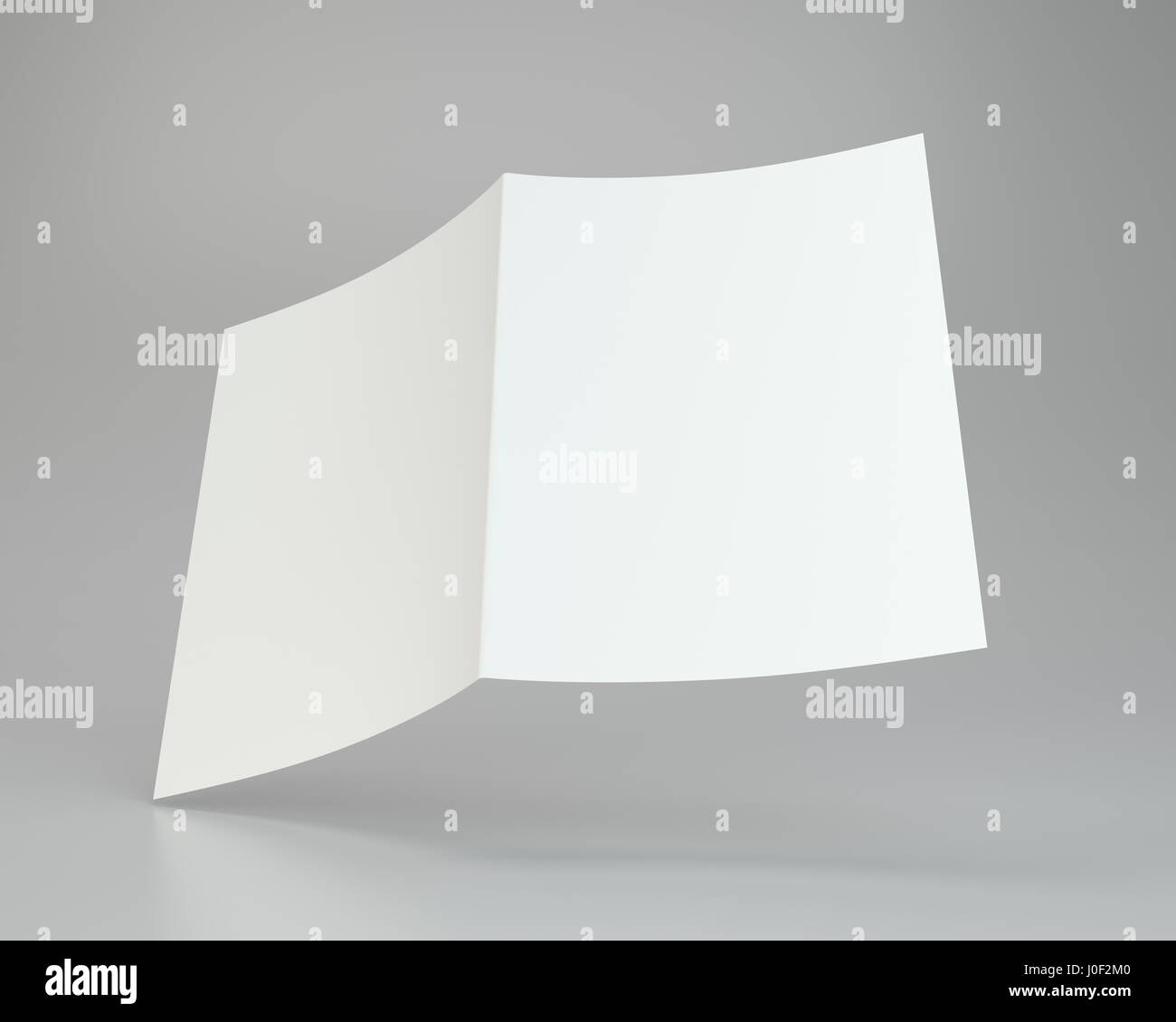 Folded white paper page sheet texture. 3d rendering Stock Photo - Alamy