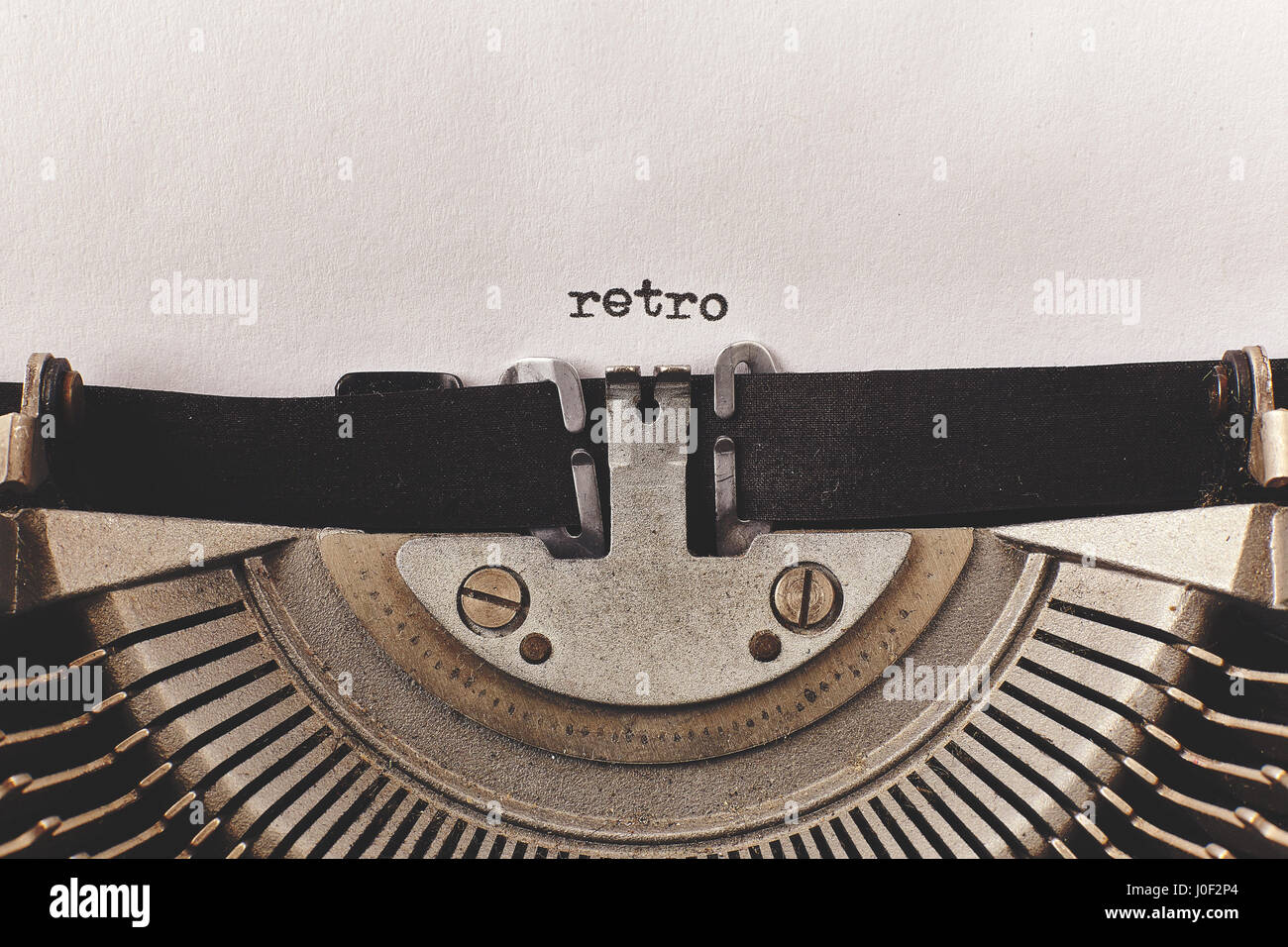 retro typed words on a vintage typewriter Stock Photo - Alamy