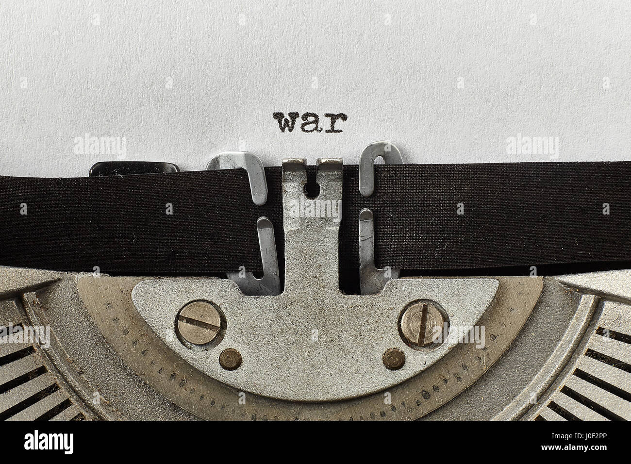 war typed words on a vintage typewriter Stock Photo - Alamy