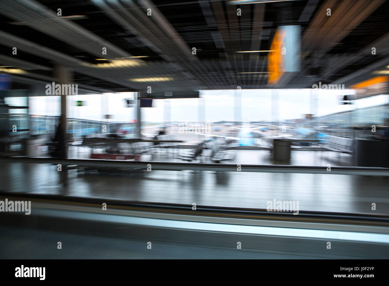 Rushing through the airport terminal to catch the next layover flight ...