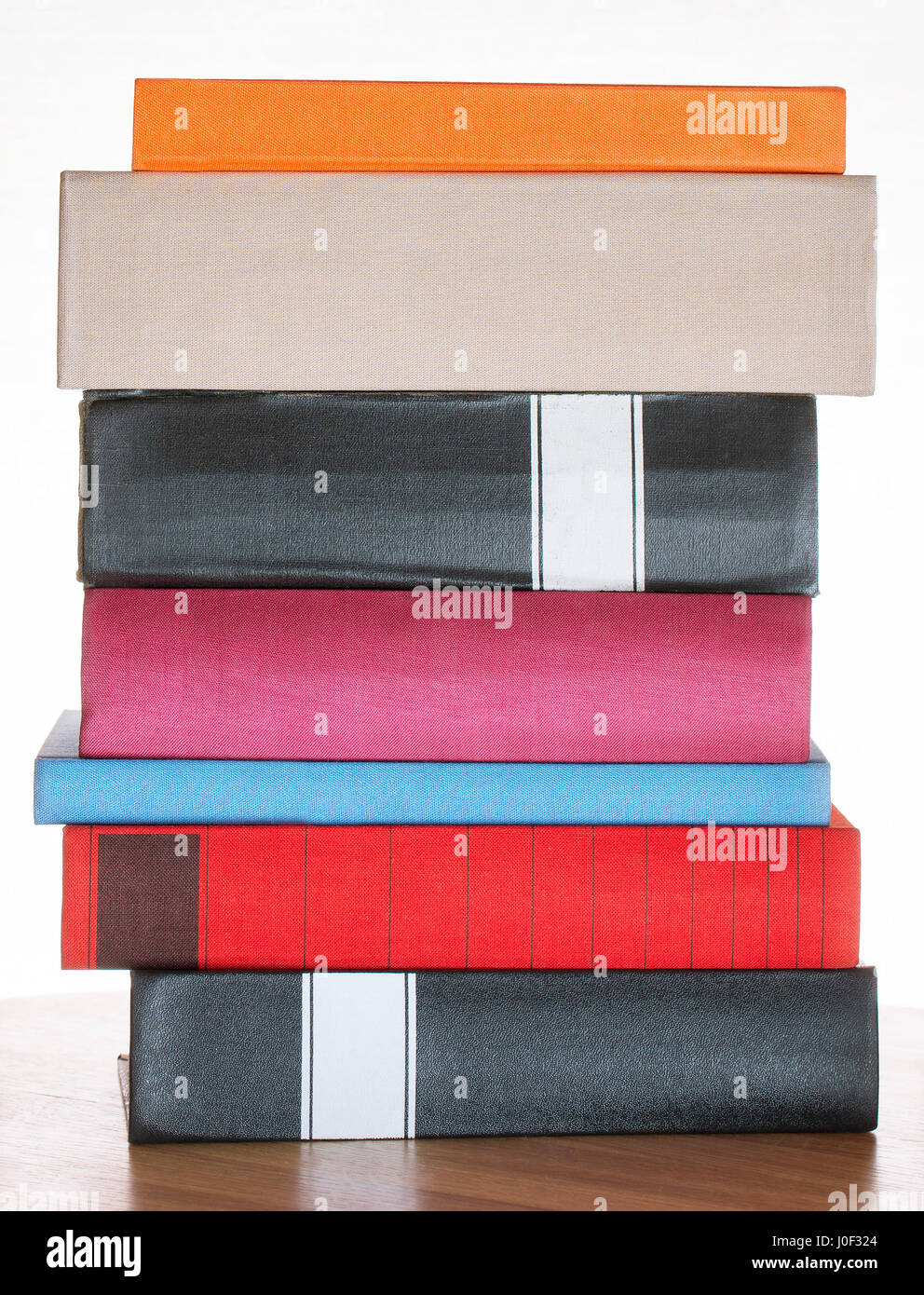 stack of books on the shelf Stock Photo - Alamy