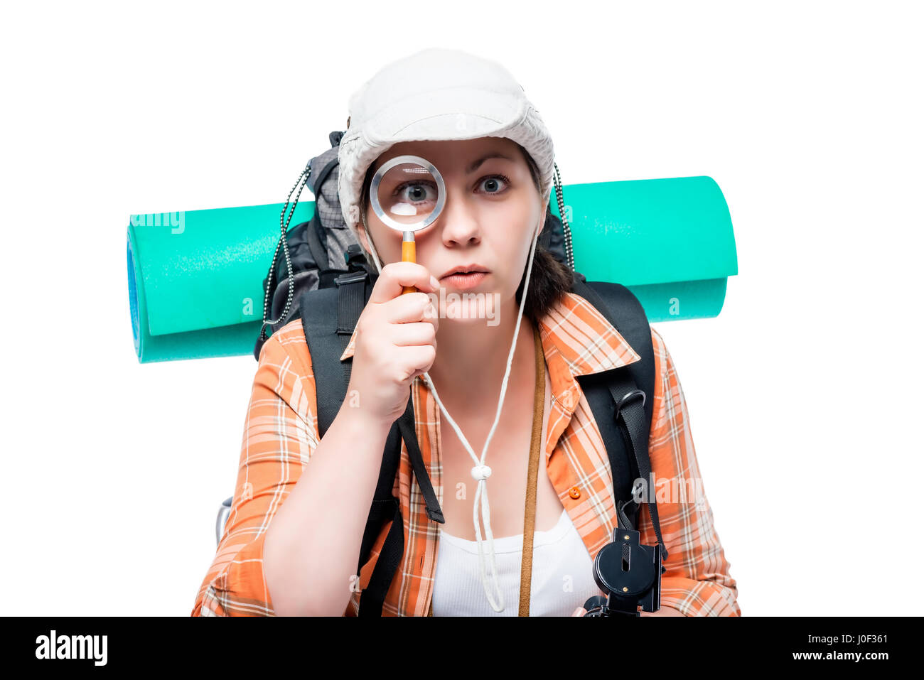 Tourist Explorer With Magnifier On White Background Stock Photo Alamy tourist-explorer-with-magnifier-on-white-background-stock-photo-alamy