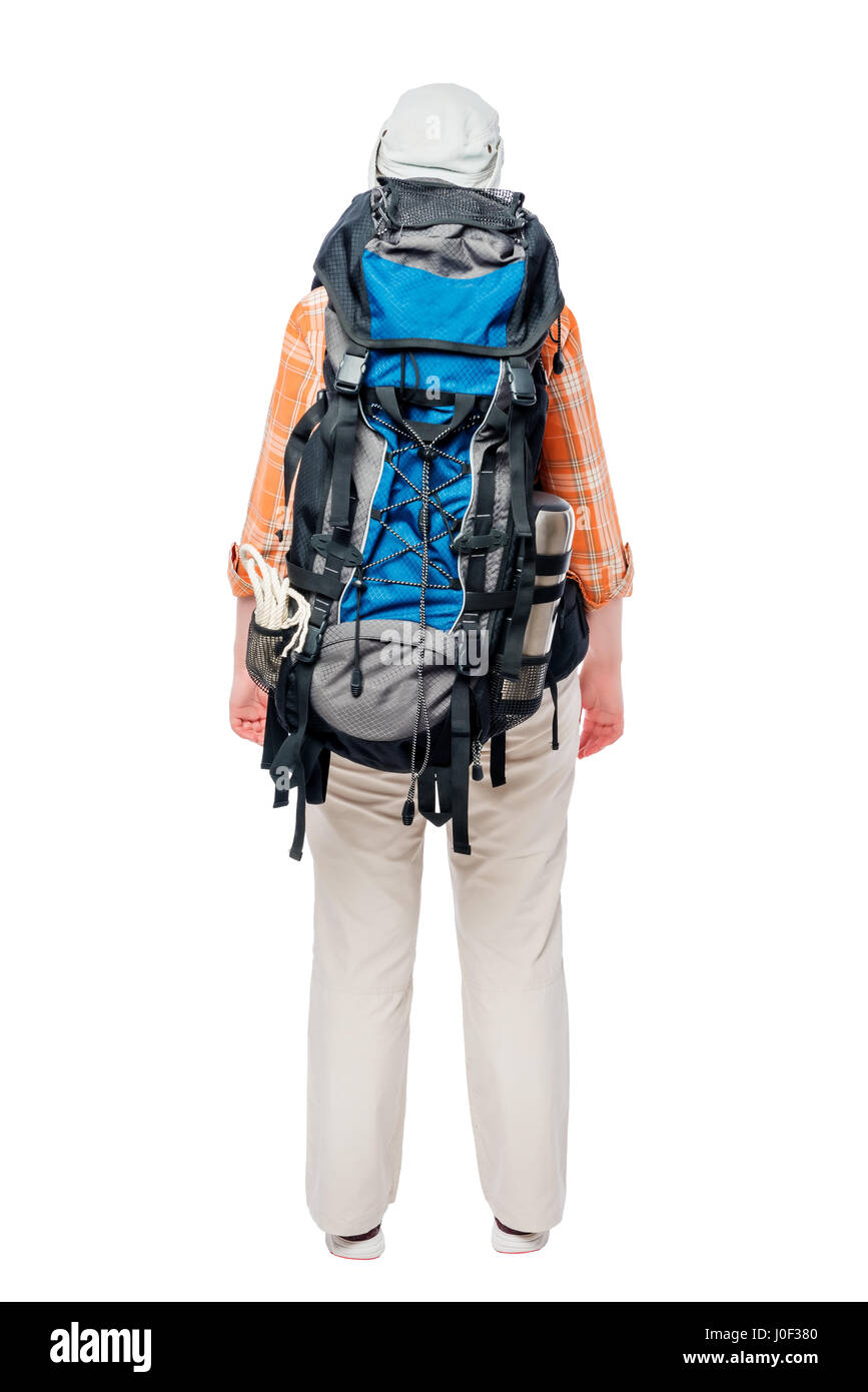 Female Hiker Rear View Cut Out Stock Images & Pictures - Alamy
