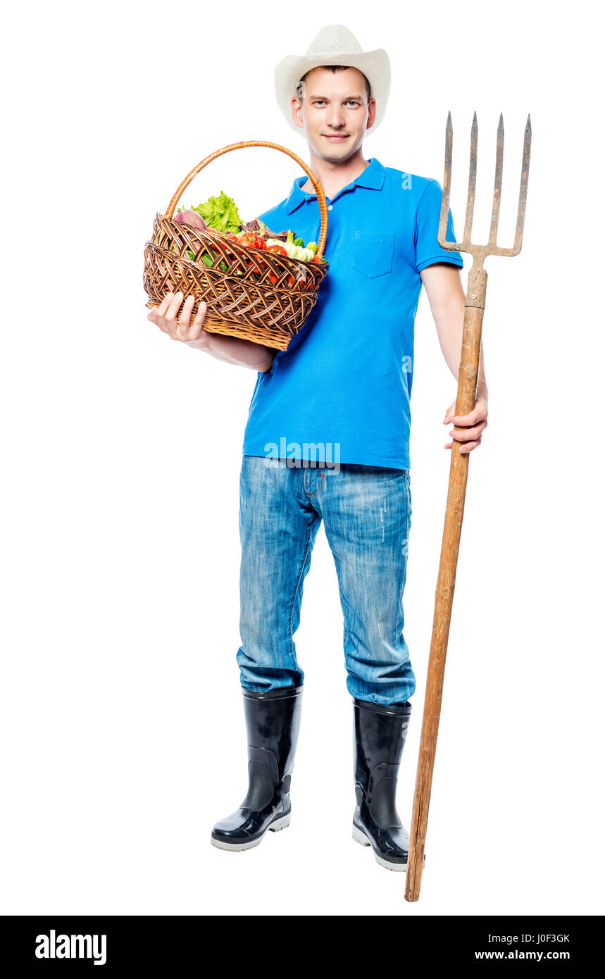 Farmer with a pitchfork hi-res stock photography and images - Alamy