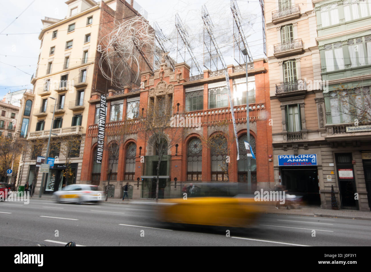 Facade of the Fundació Antoni Tàpies / Tapies Foundation museum of ...