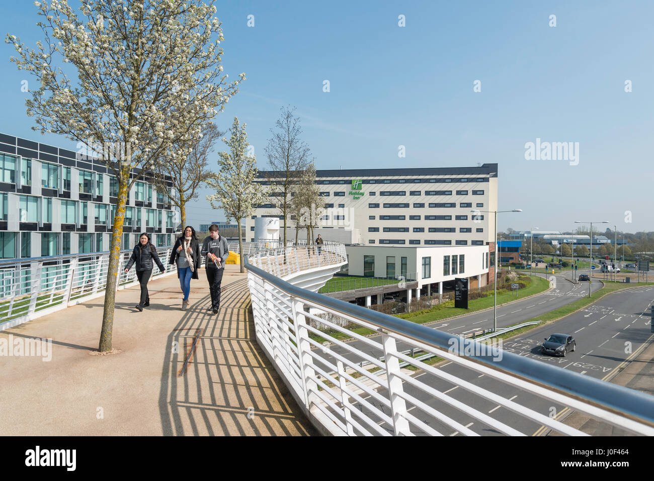 Holiday Inn Hotel from pedestrian bridge, Wharfedale Road (A329 ...