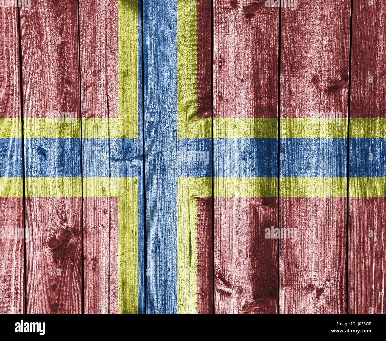 Flag of Orkney Islands on weathered wood Stock Photo - Alamy