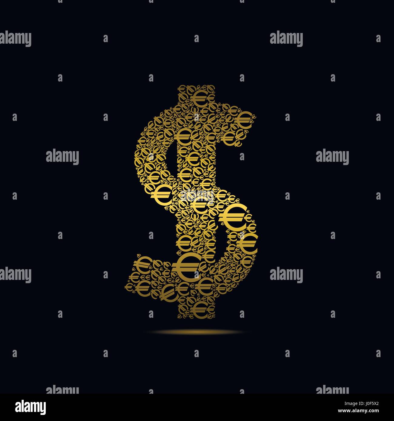 Golden dollar sign Stock Vector Image & Art - Alamy