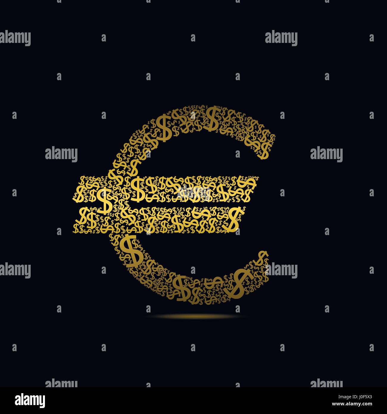 Golden euro sign Stock Vector Image & Art - Alamy