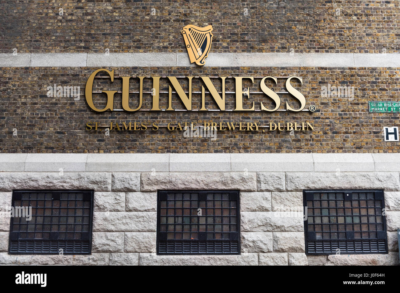 Guinness Storehouse. St James's Gate Brewery sign. Dublin Ireland Stock ...