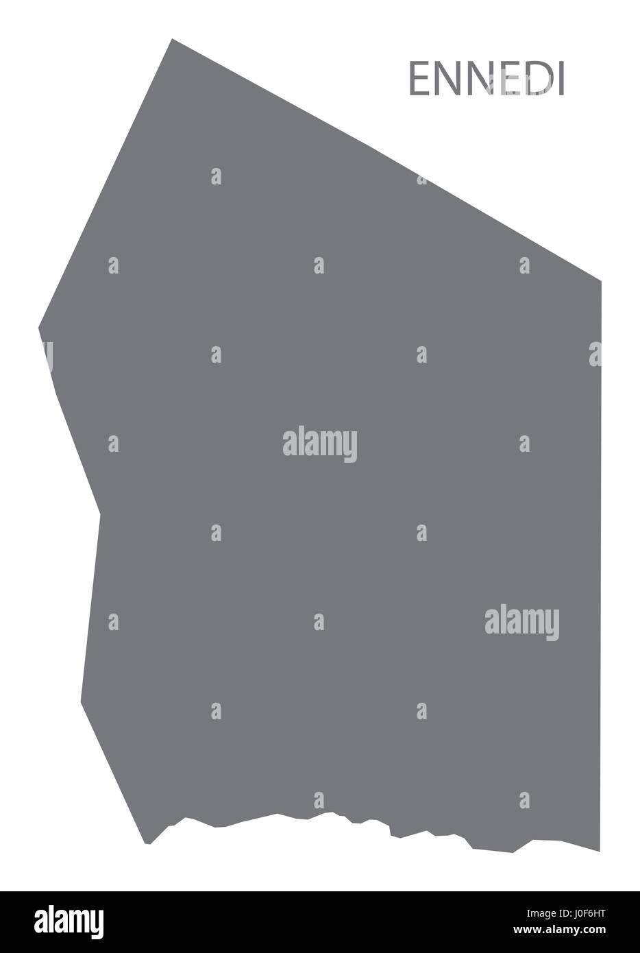 Ennedi Chad region map grey illustration silhouette Stock Vector Image ...