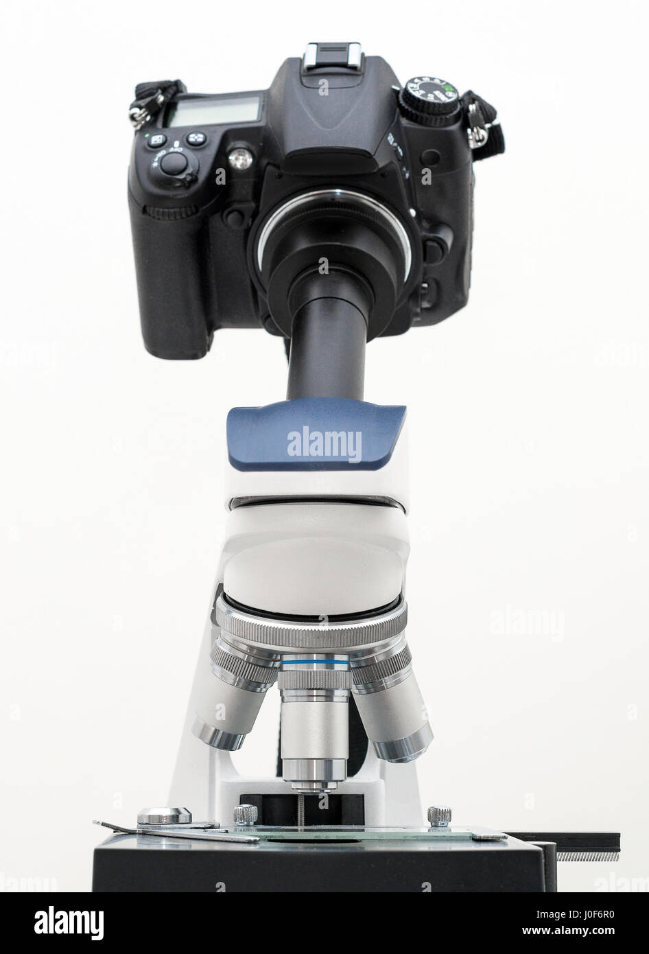 DSLR Camera attached with adapter to microscope Stock Photo - Alamy