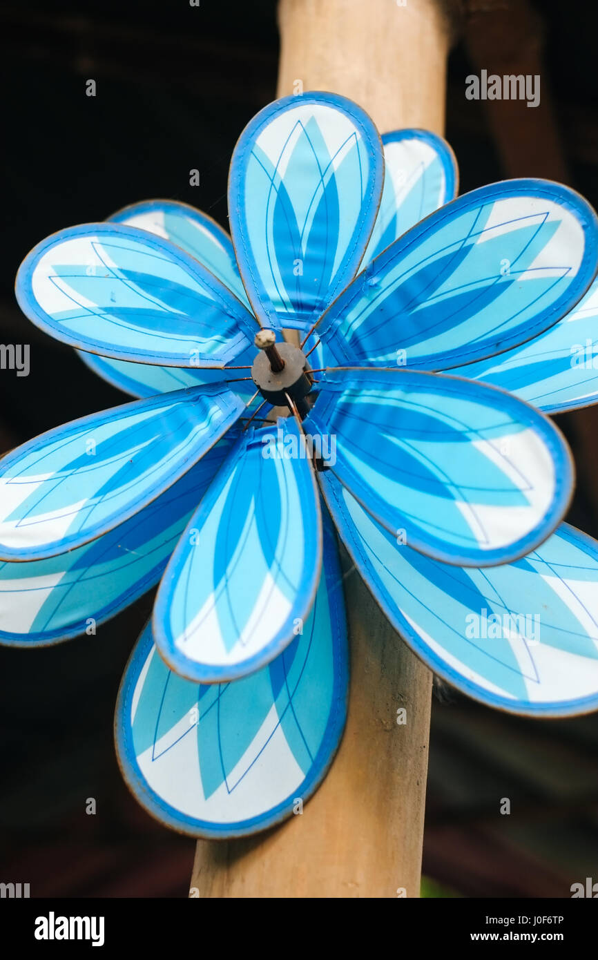 Decorative, colorful pinwheel, windmill toy on the bamboo pole Stock ...