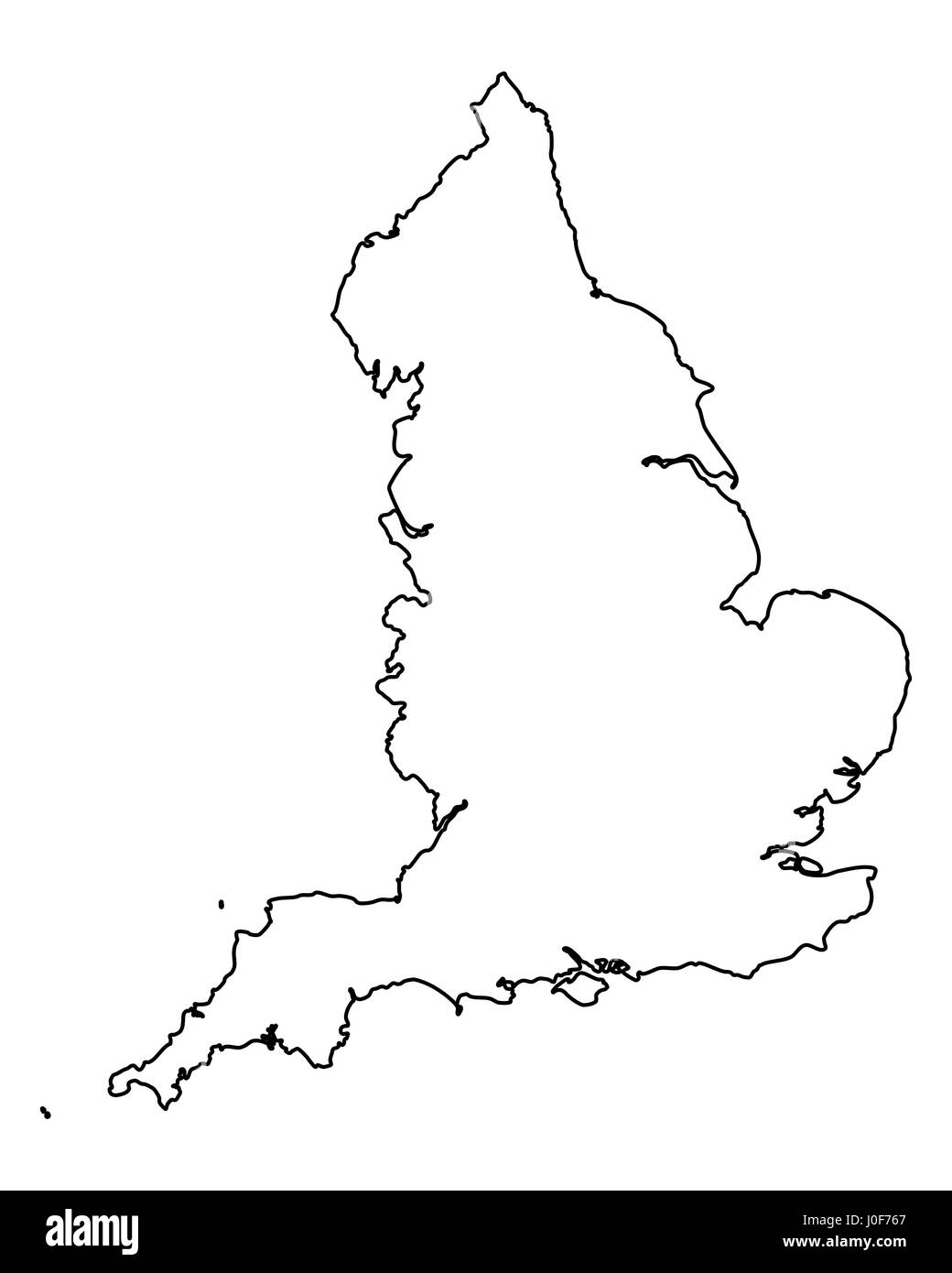 Map of England Stock Photo - Alamy