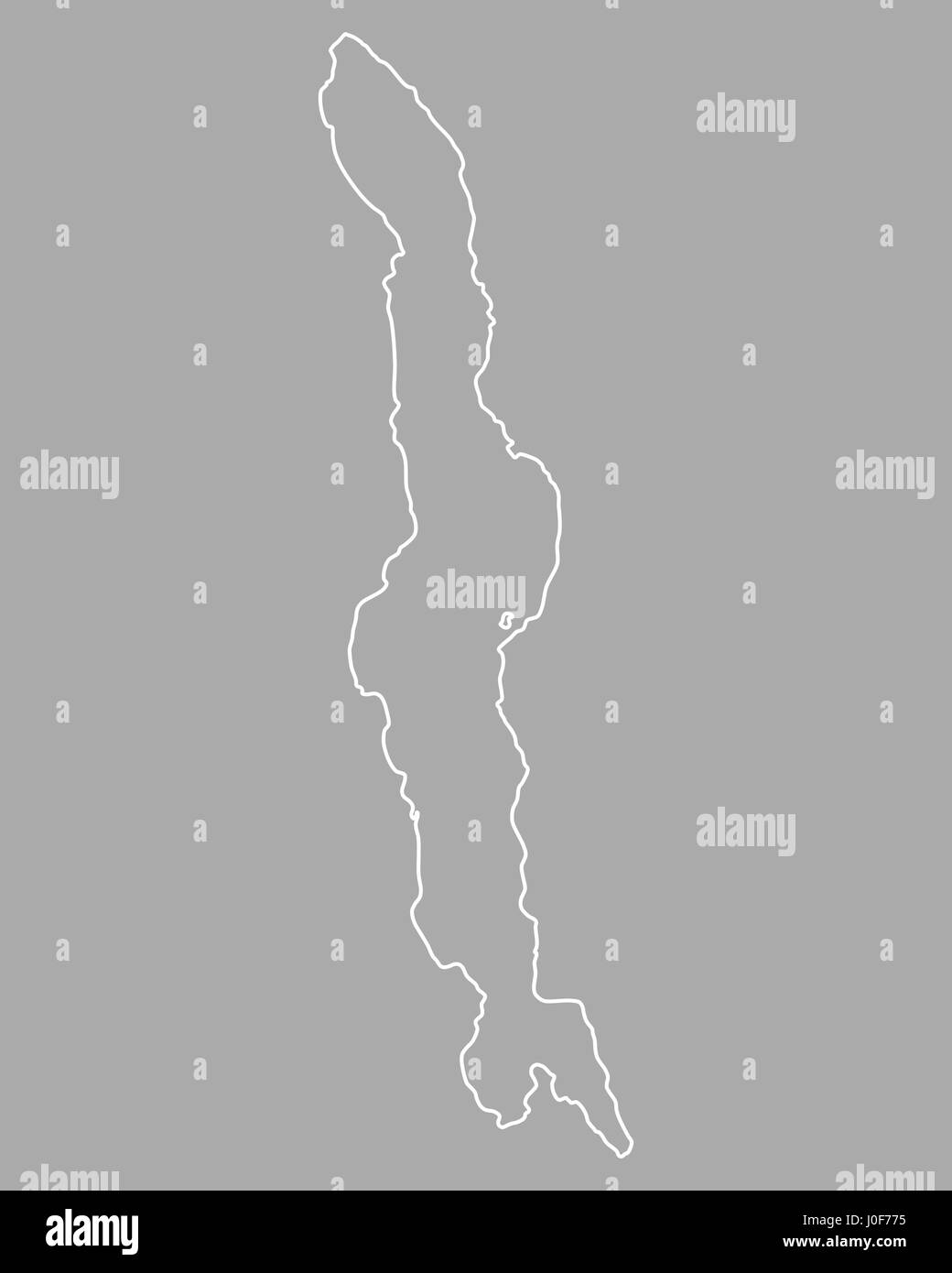 Map of Lake Malawi Stock Photo - Alamy