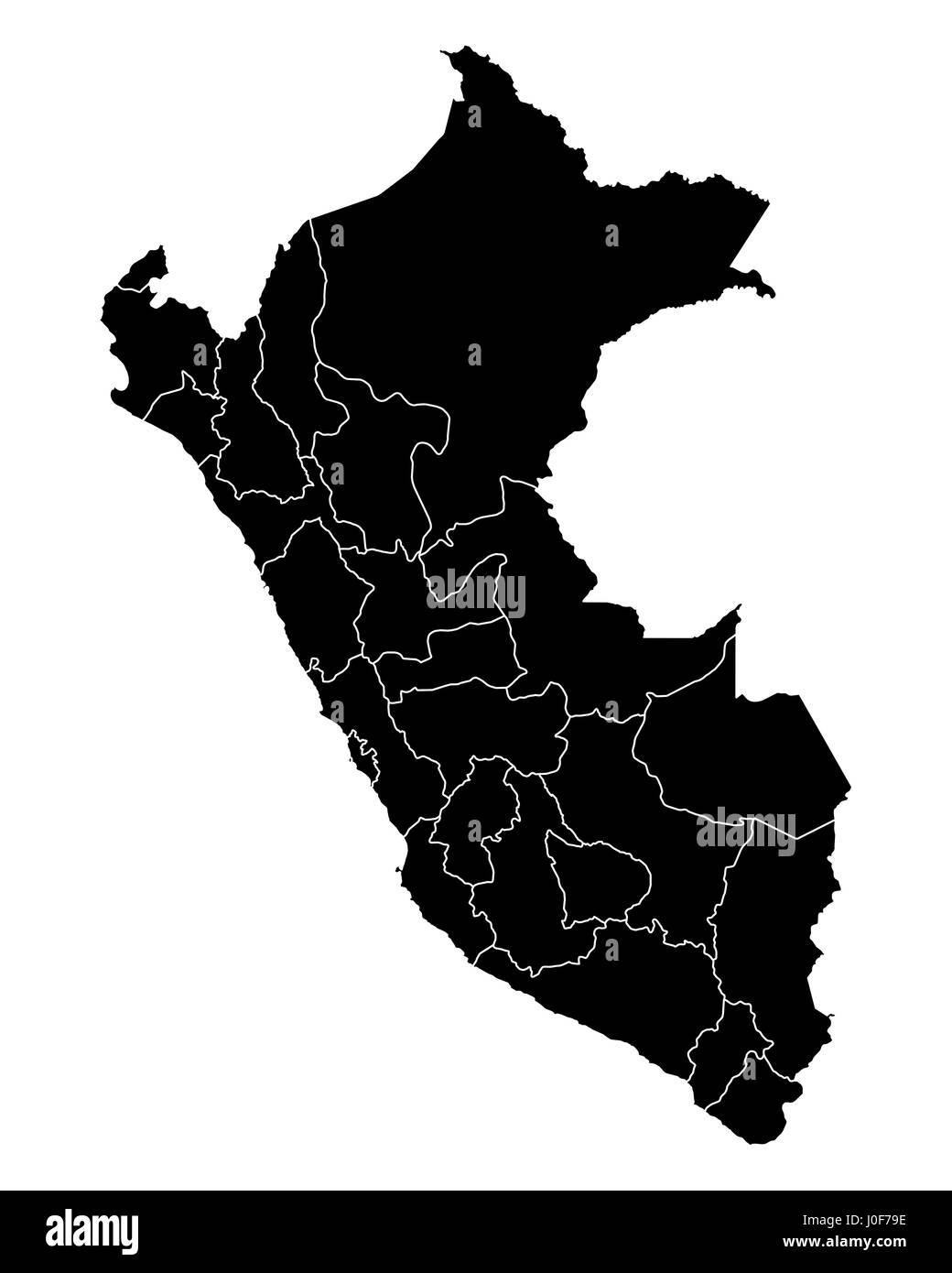 Map of Peru Stock Photo - Alamy