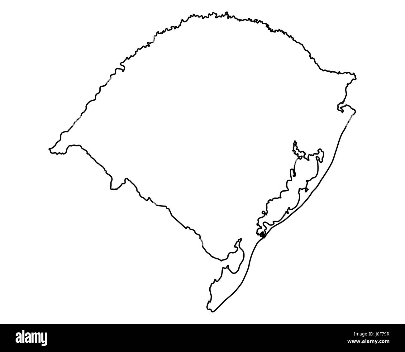 Map of Rio Grande do Sul Stock Photo - Alamy