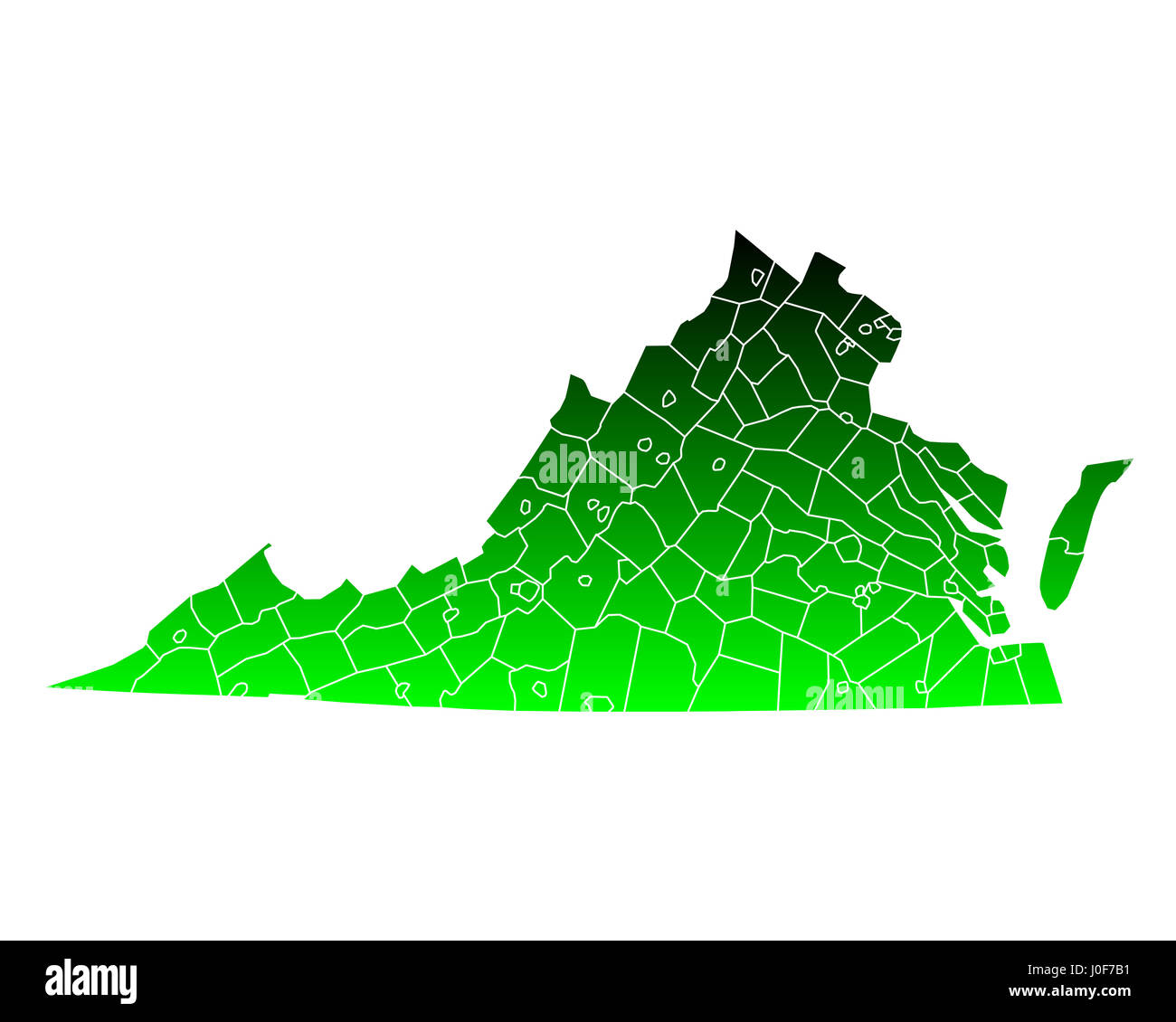 Map of Virginia Stock Photo - Alamy
