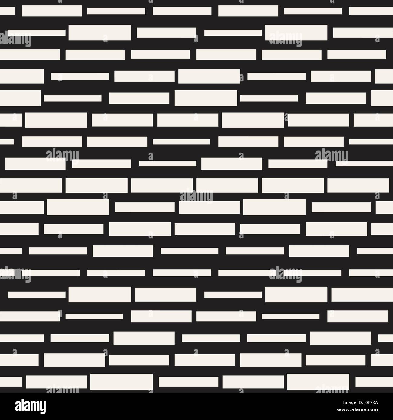 Vector Seamless Black And White Irregular Dash Rectangles Grid Pattern Trendy Monochrome