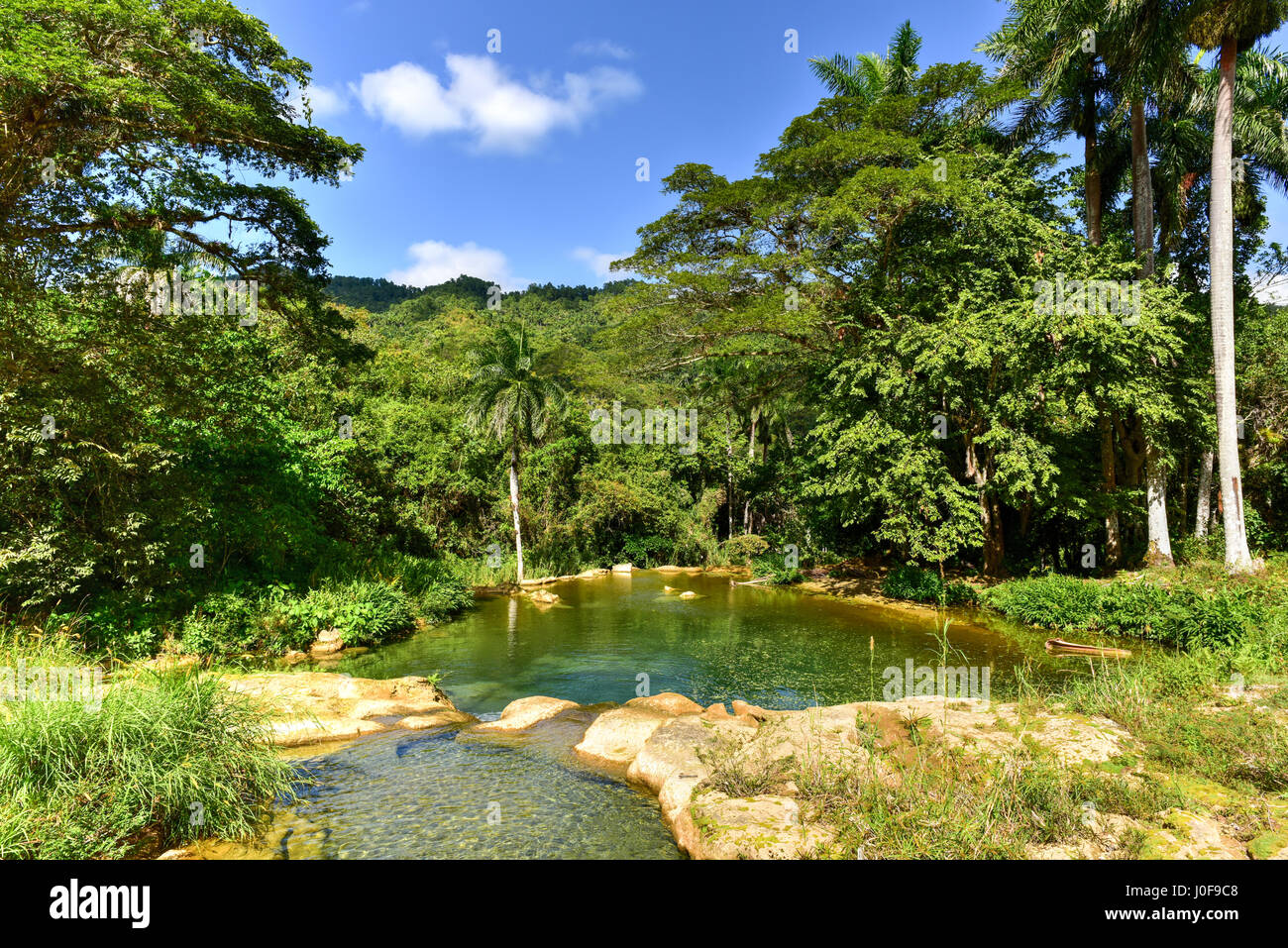 El Nicho Waterfalls in Cuba. El Nicho is located inside the Gran Parque ...