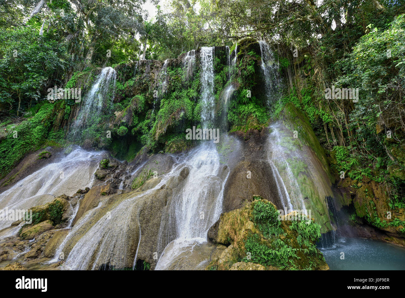 El Nicho Waterfalls in Cuba. El Nicho is located inside the Gran Parque ...