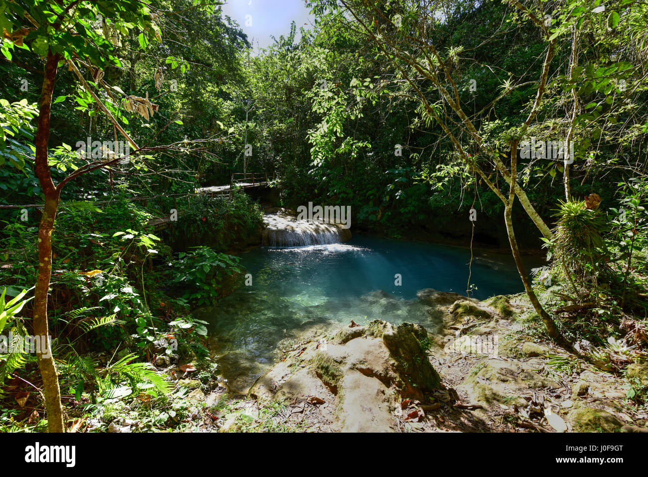 El Nicho Waterfalls in Cuba. El Nicho is located inside the Gran Parque ...