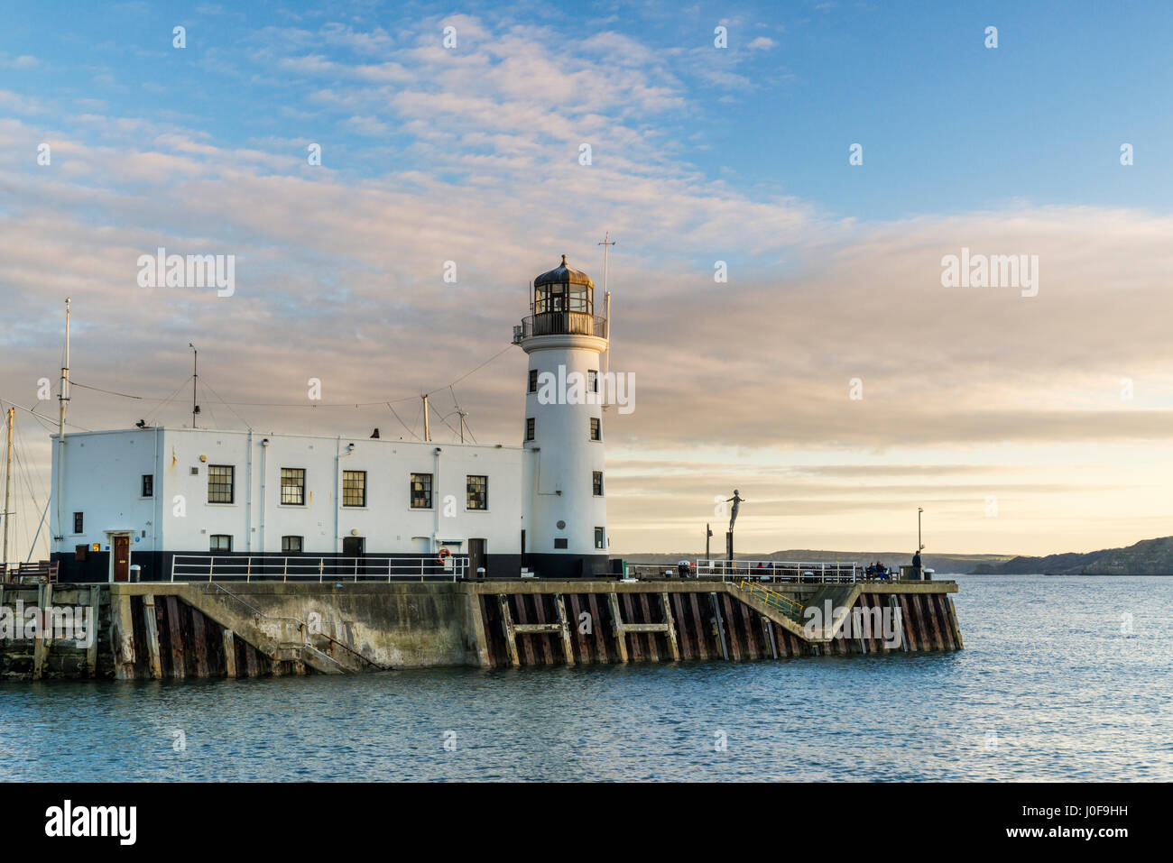 Scarborough Lighthouse on the Yorkshire coast Stock Photo - Alamy