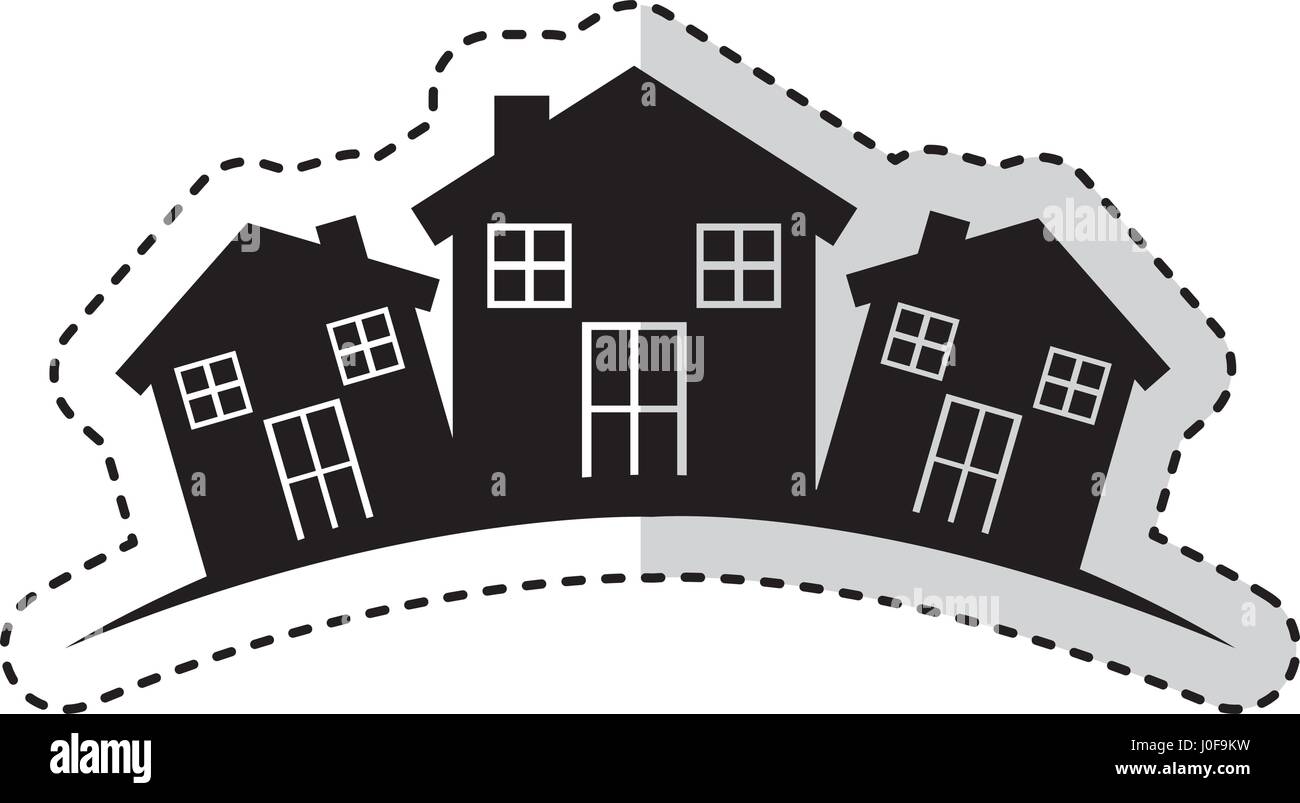 Neighborhood silhouette isolated icon hi-res stock photography and ...