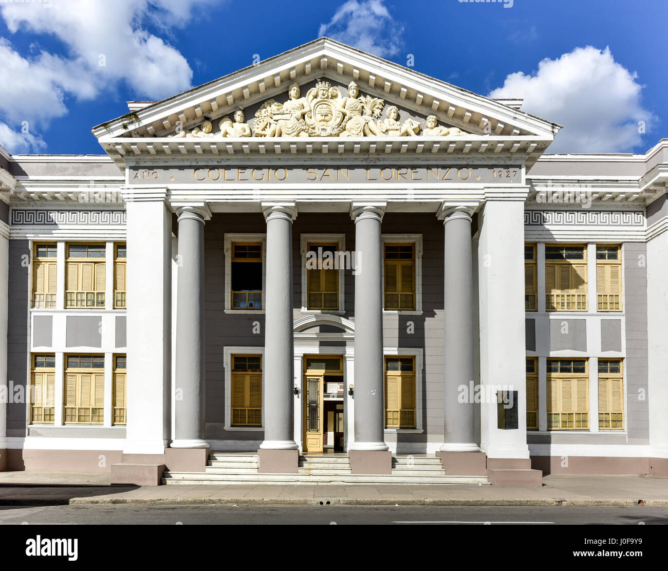 Cienfuegos, Cuba - Jan 13, 2017: The College of San Lorenzo, a ...