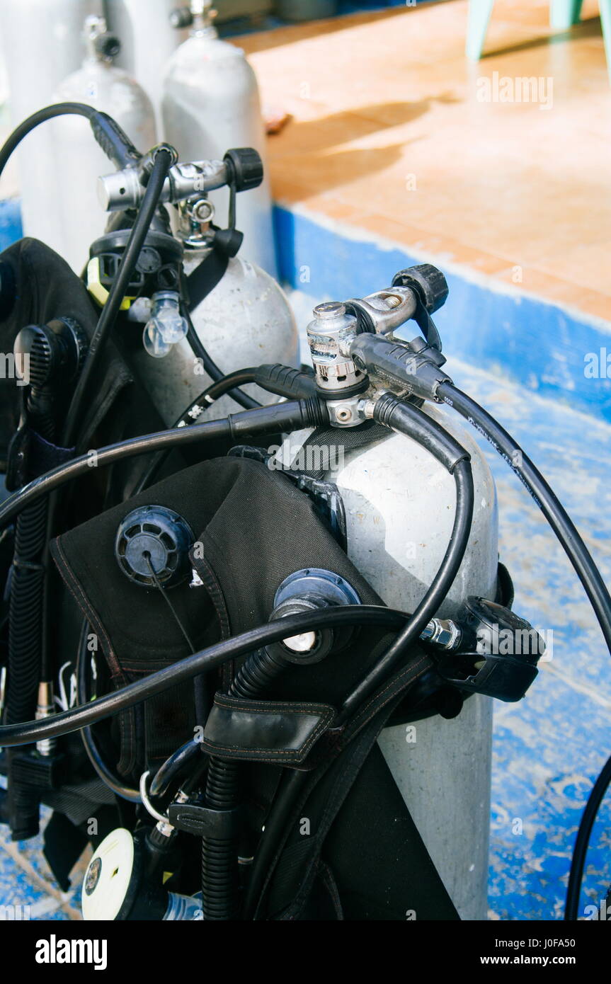 Scuba diving equipment Stock Photo - Alamy